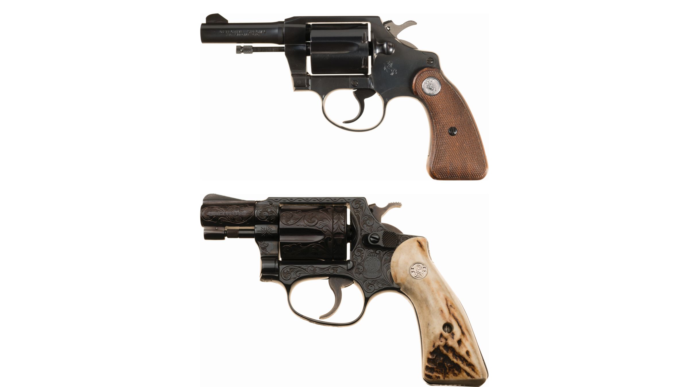 Two Snub Nose Double Action Revolvers | Rock Island Auction
