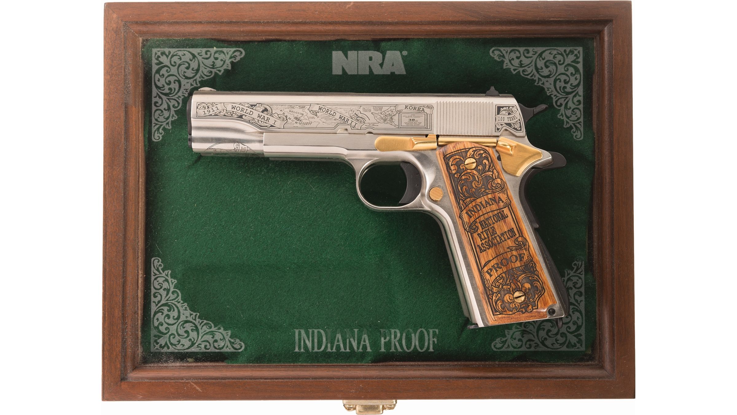Etched Auto-Ordnance 1911A1 NRA 1911 100th Anniversary Pistol | Rock ...