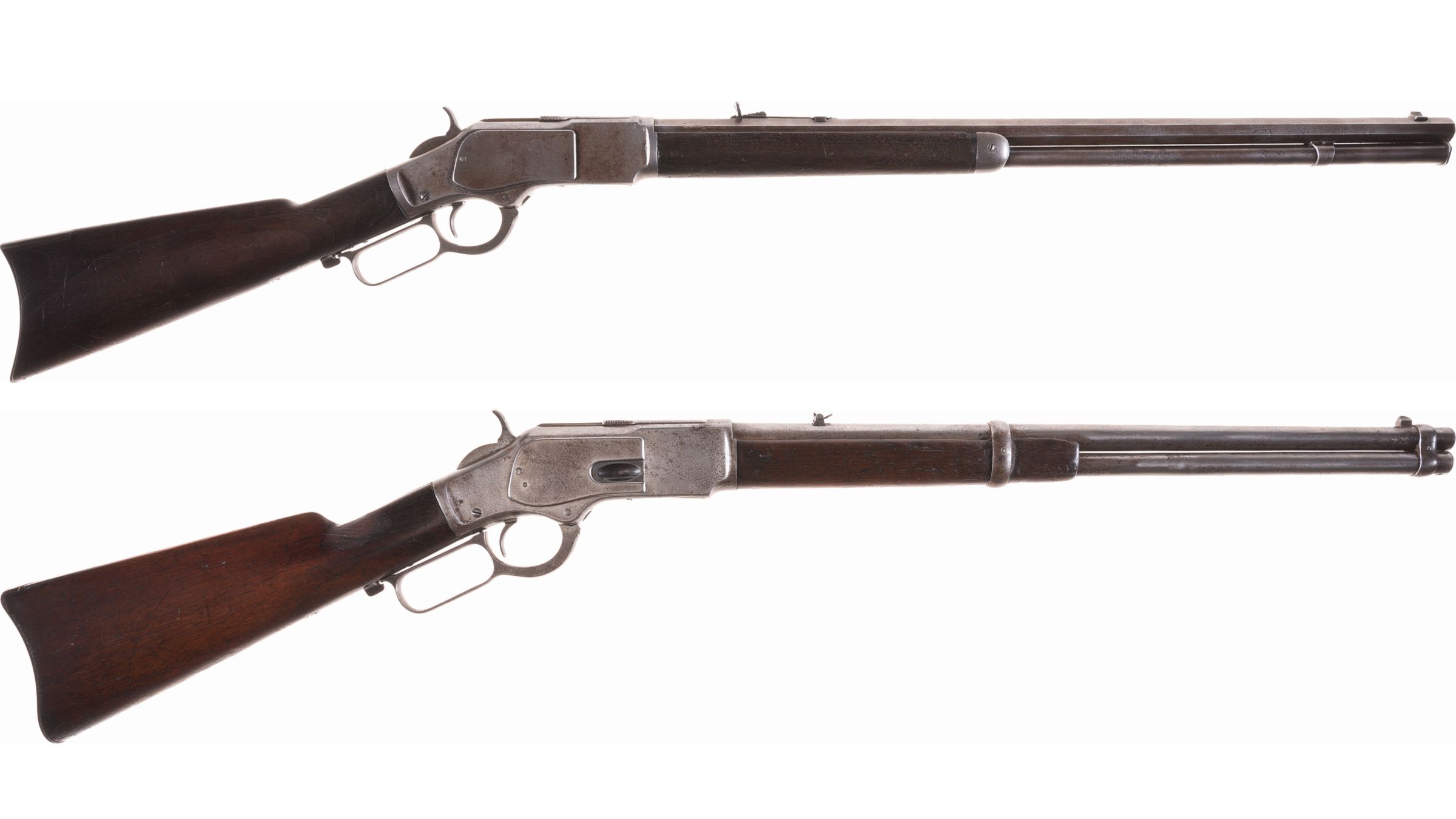 Two Antique Winchester Model 1873 Lever Action Long Guns | Rock Island ...