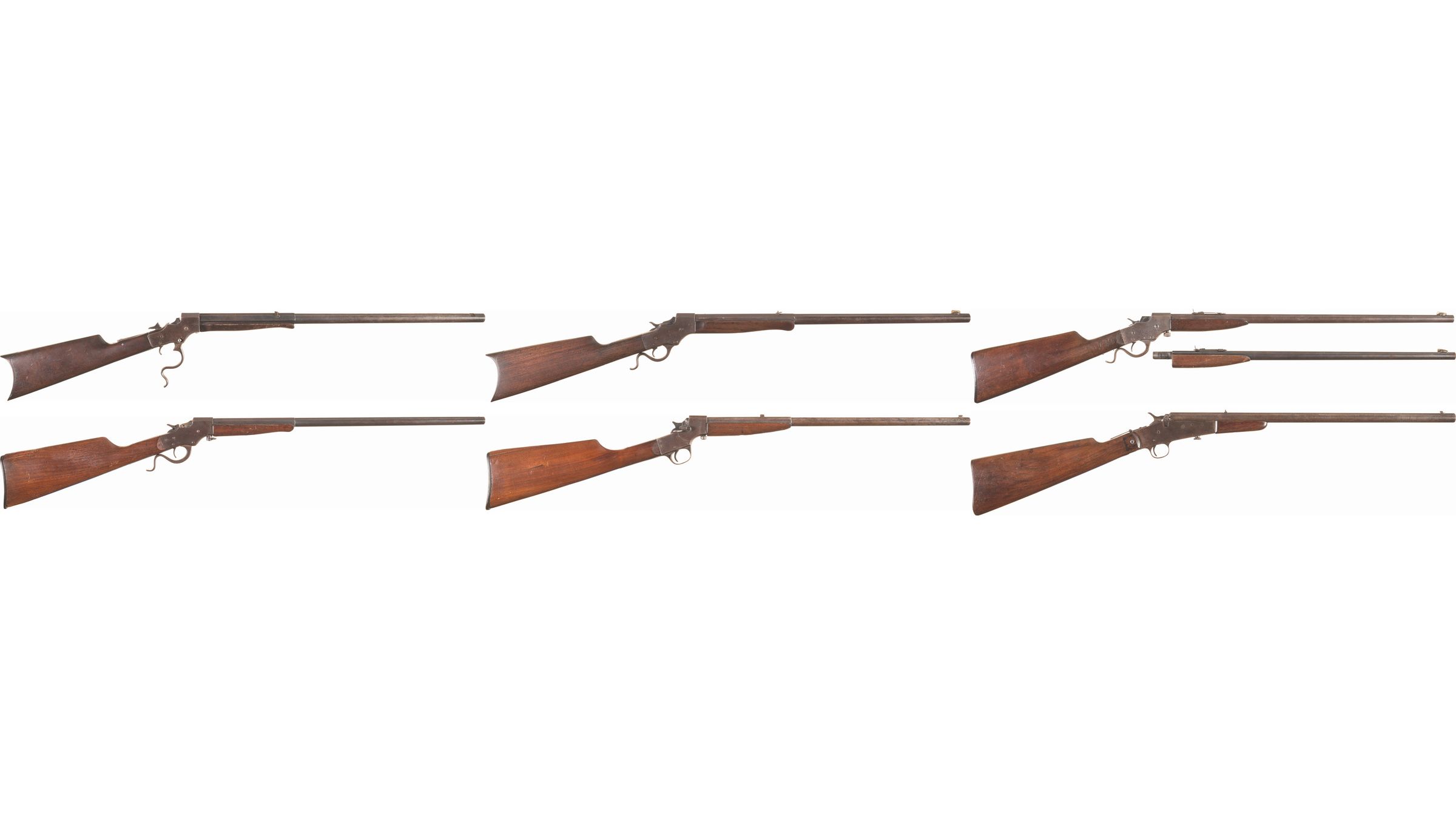 Six Single Shot Falling Block Rifles | Rock Island Auction