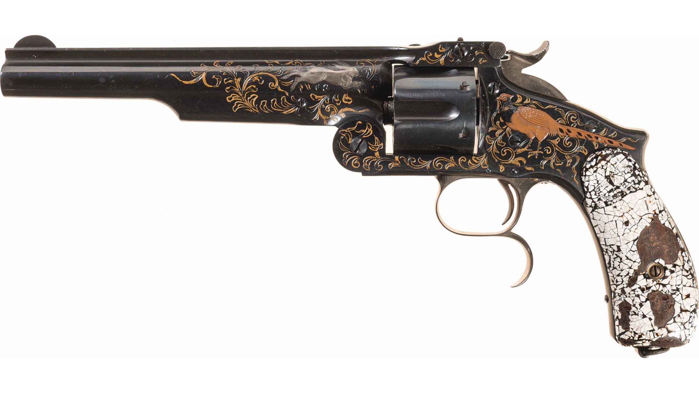 Pair of Engraved S&W No. 3 Russian 2nd Model Turkish Revolvers | Rock ...