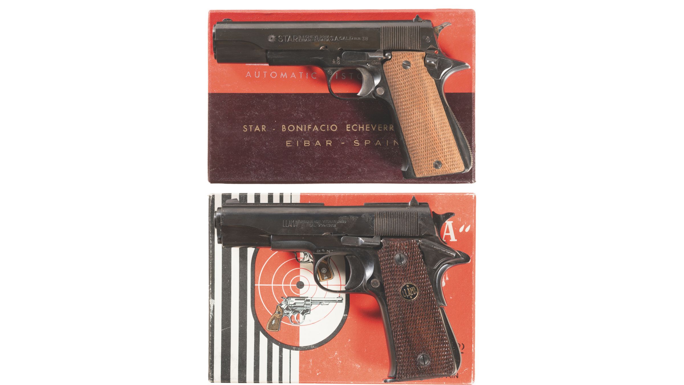 Two Spanish Semi-Automatic Pistols with Boxes | Rock Island Auction