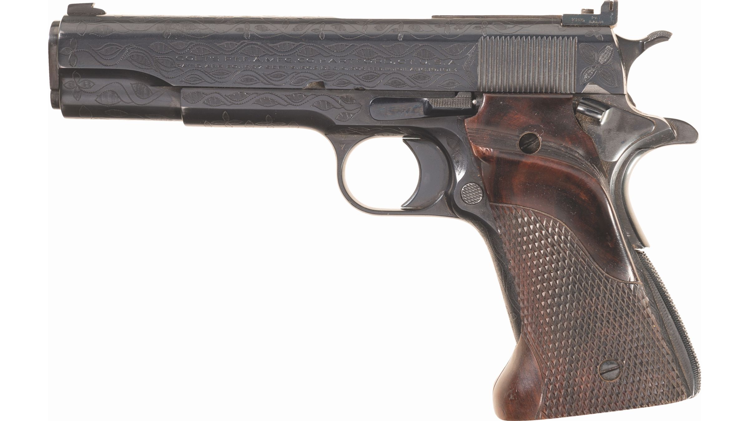 Engraved Colt Commercial Government Model Semi-Automatic Pistol | Rock ...