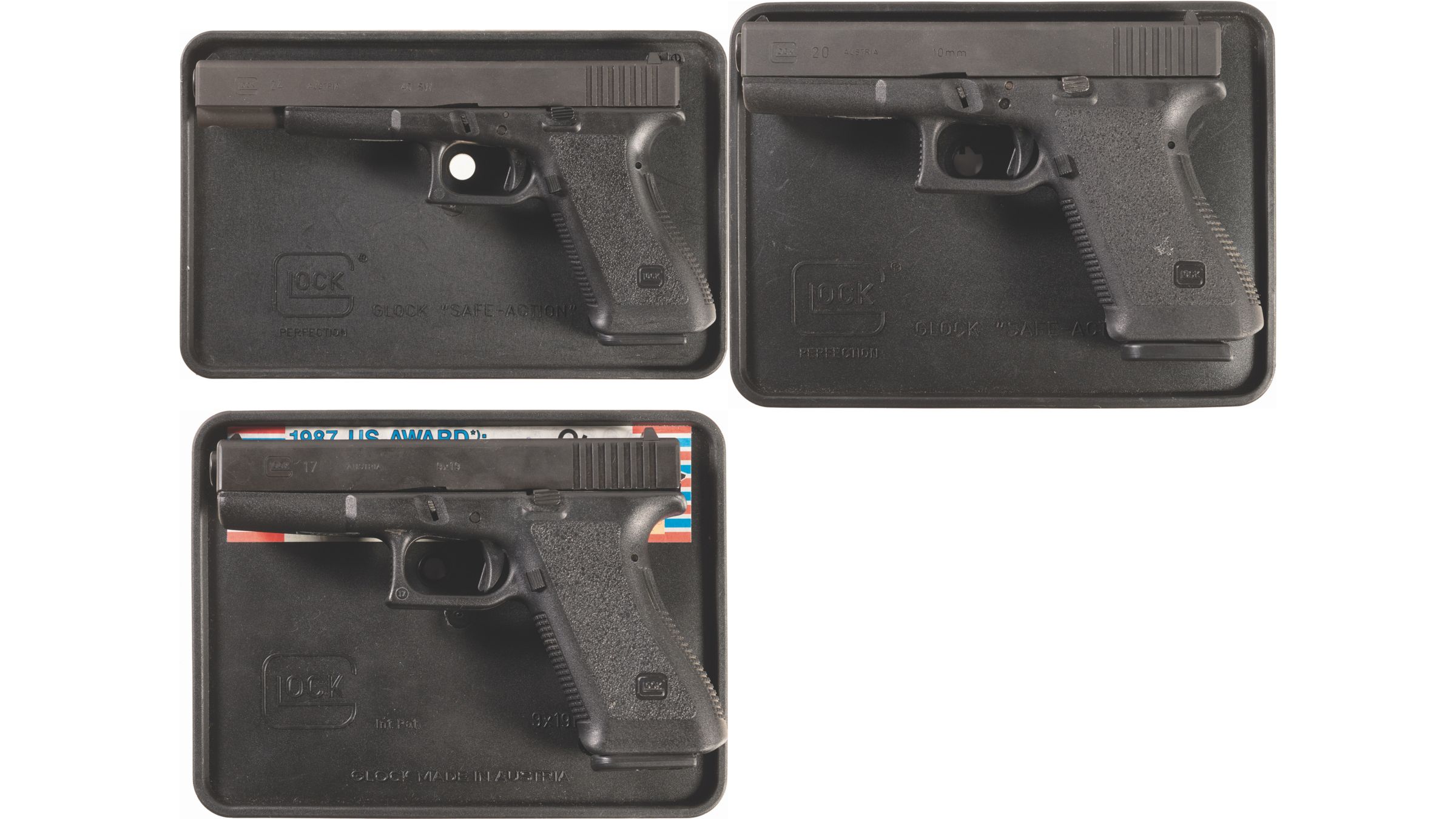 Three Glock Semi-Automatic Pistols with Boxes | Rock Island Auction