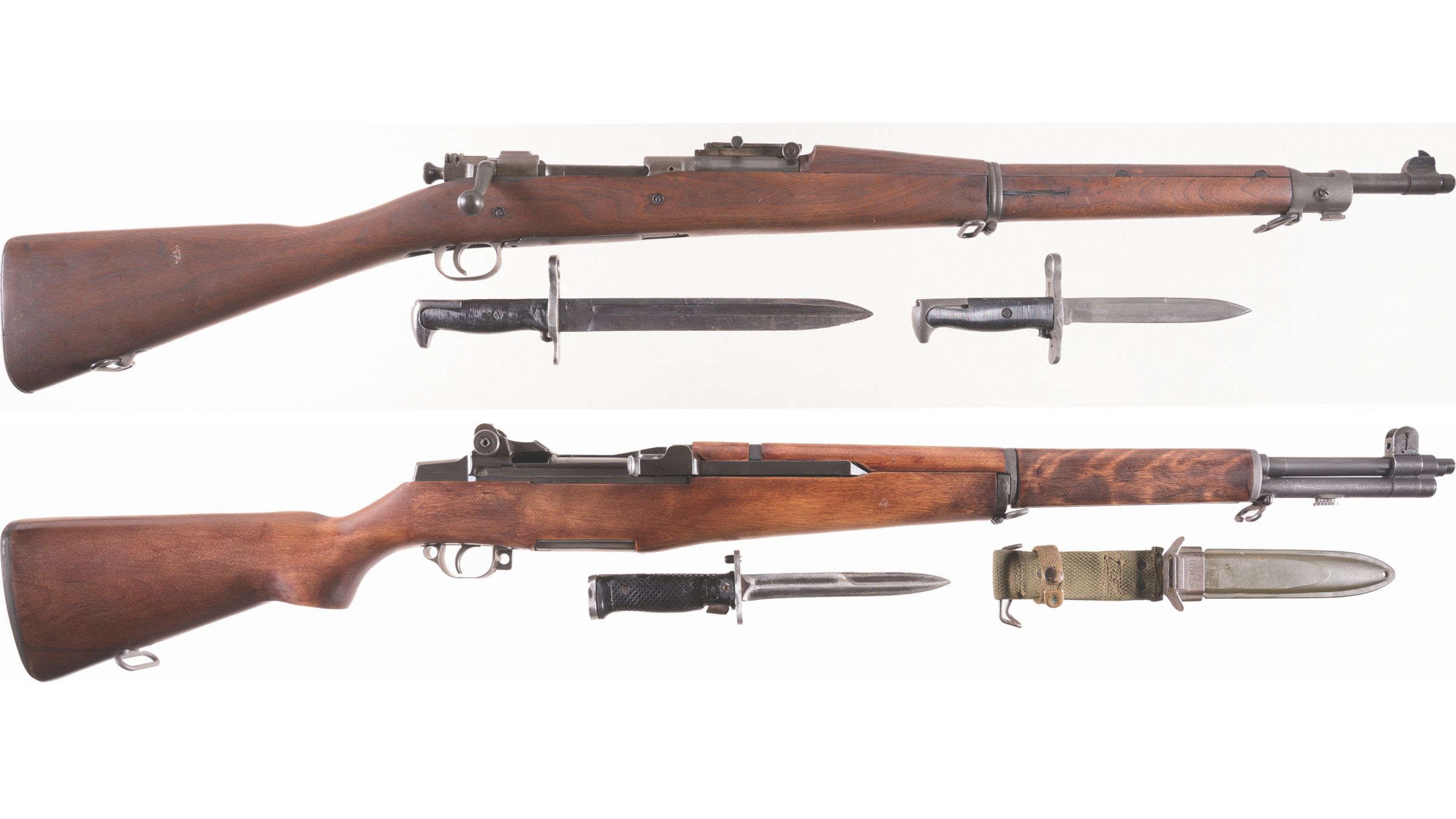 Two U.S. Military Rifles with Bayonets | Rock Island Auction