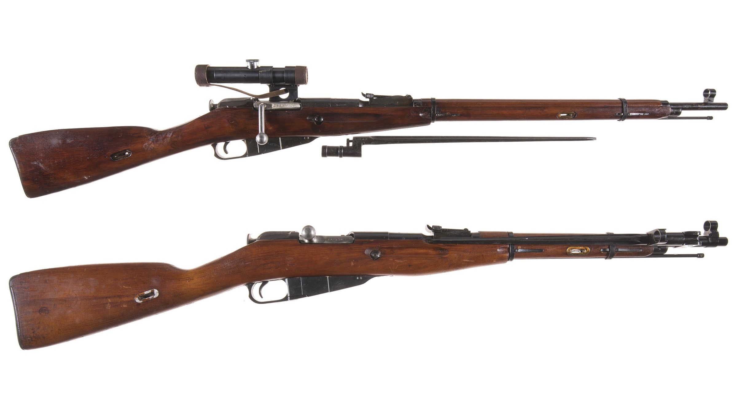Two Soviet Military Mosin-Nagant Military Bolt Action Longarms | Rock ...