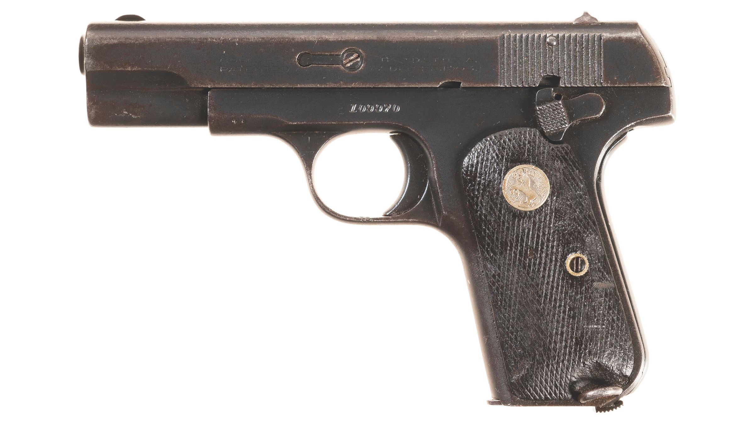 Shanghai Police Issue Colt Model 1908 Pocket Hammerless Pistol | Rock ...