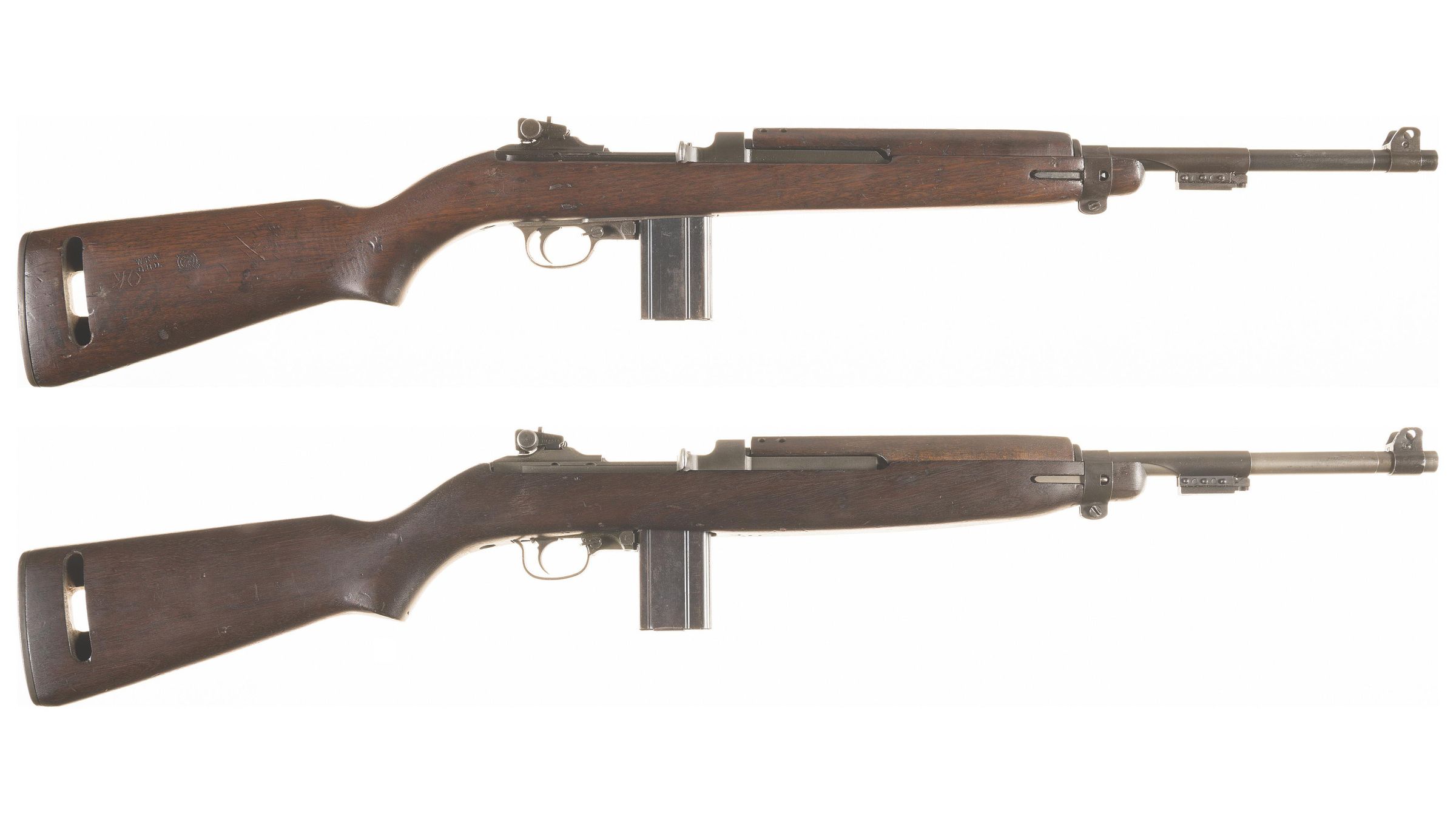 Two World War II U.S. Military Semi-Automatic M1 Carbines | Rock Island ...