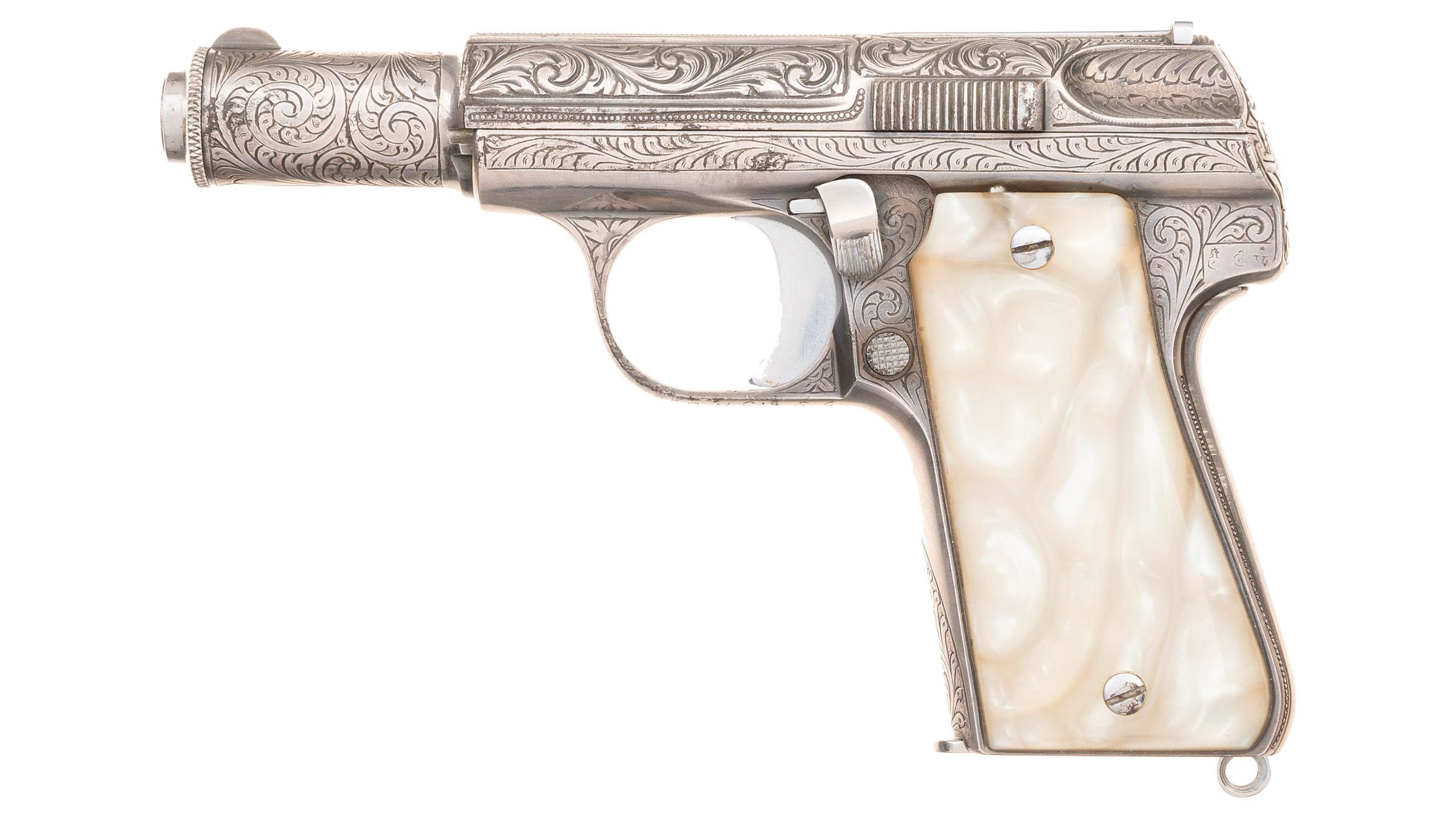 Factory Engraved Silver Plated Astra Model 3000 Pistol | Rock Island ...