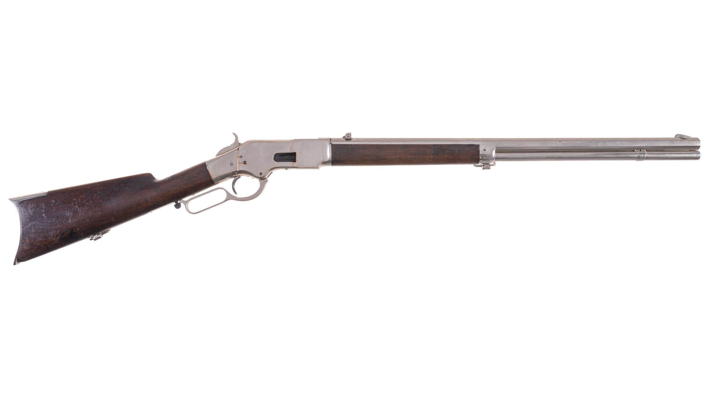 Nickel Plated Winchester Model 1866 Lever Action Rifle | Rock Island ...