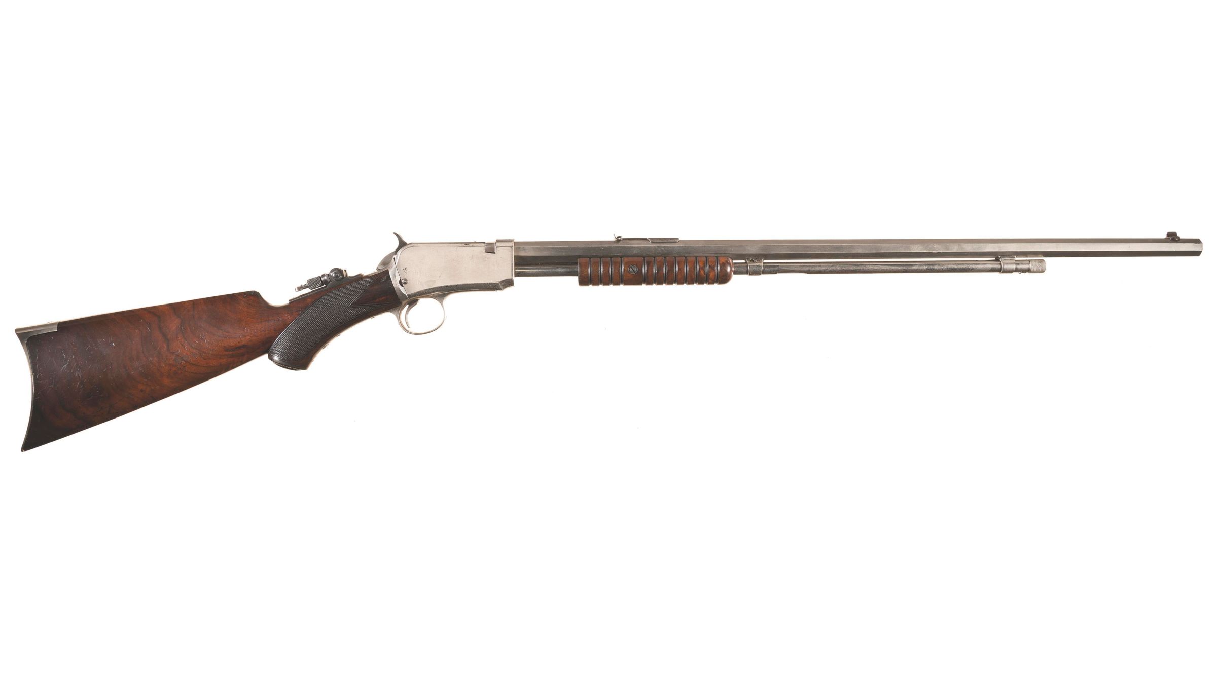 Nickel Deluxe Style Winchester Model 1890 Slide Action Rifle | Rock ...