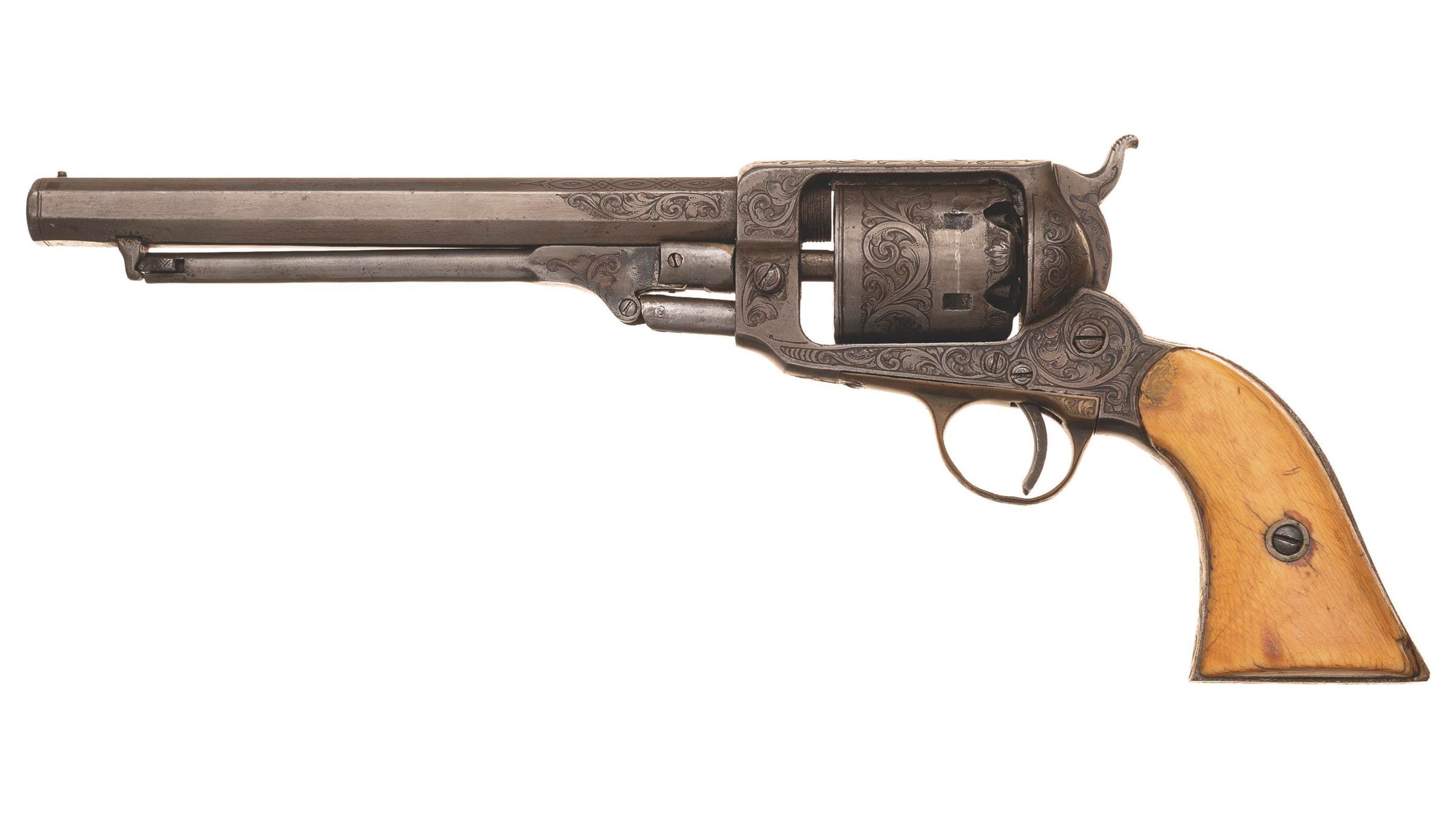 Engraved Whitney Navy Model Percussion Revolver | Rock Island Auction