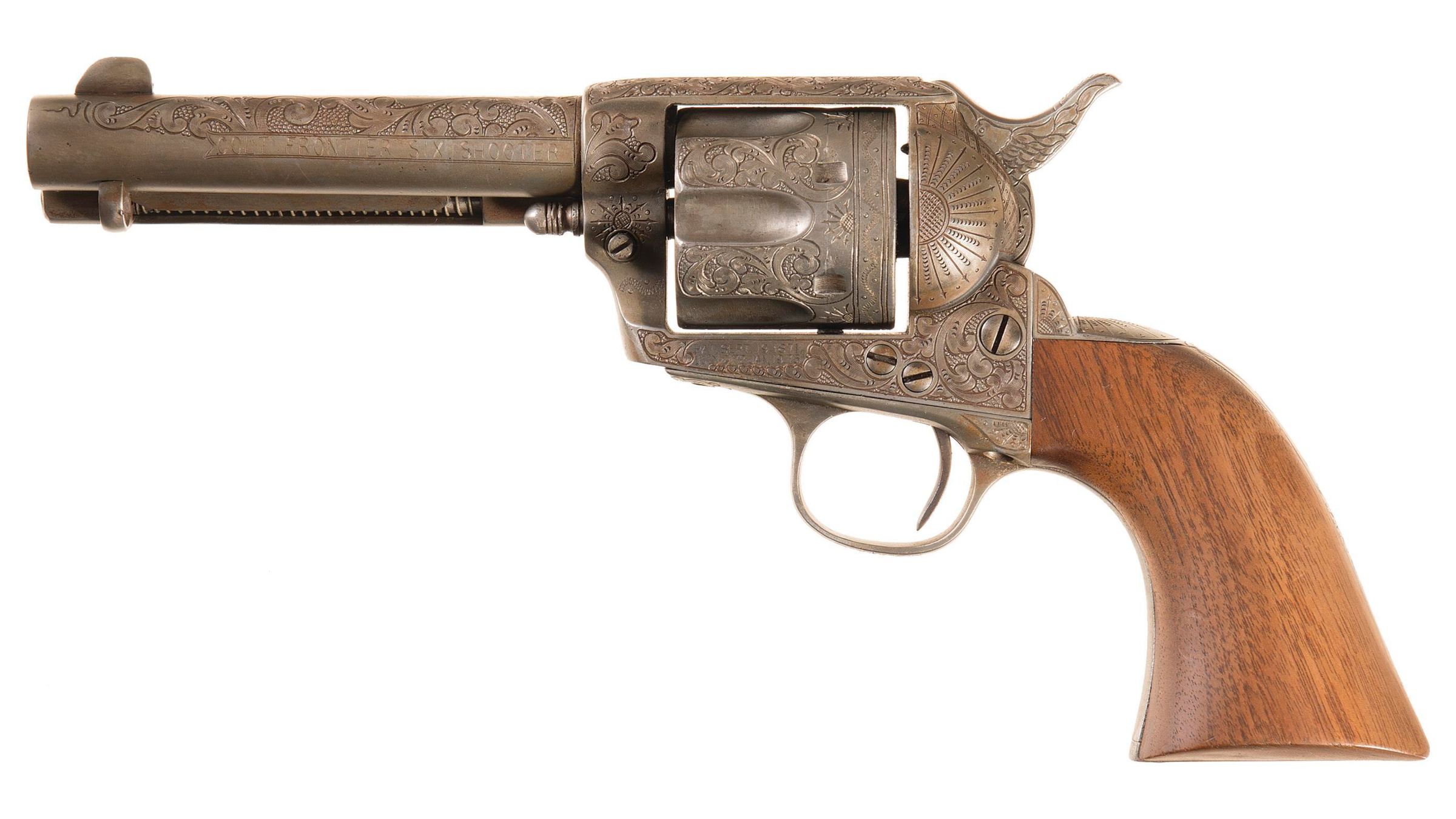 Engraved Colt Frontier Six Shooter SAA Revolver | Rock Island Auction