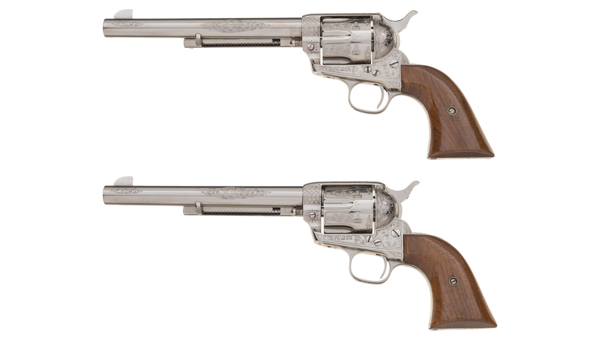 Engraved Pair Colt 1st Gen Single Action Army Revolvers | Rock Island Auction