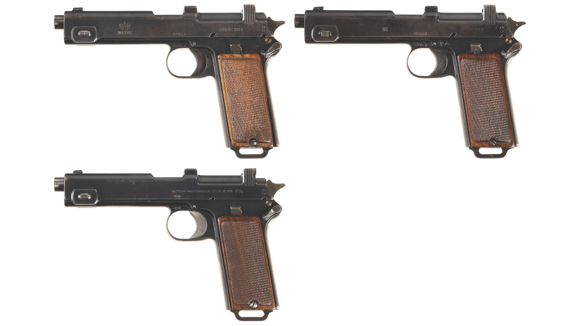 Three Steyr-Hahn Semi-Automatic Pistols | Rock Island Auction
