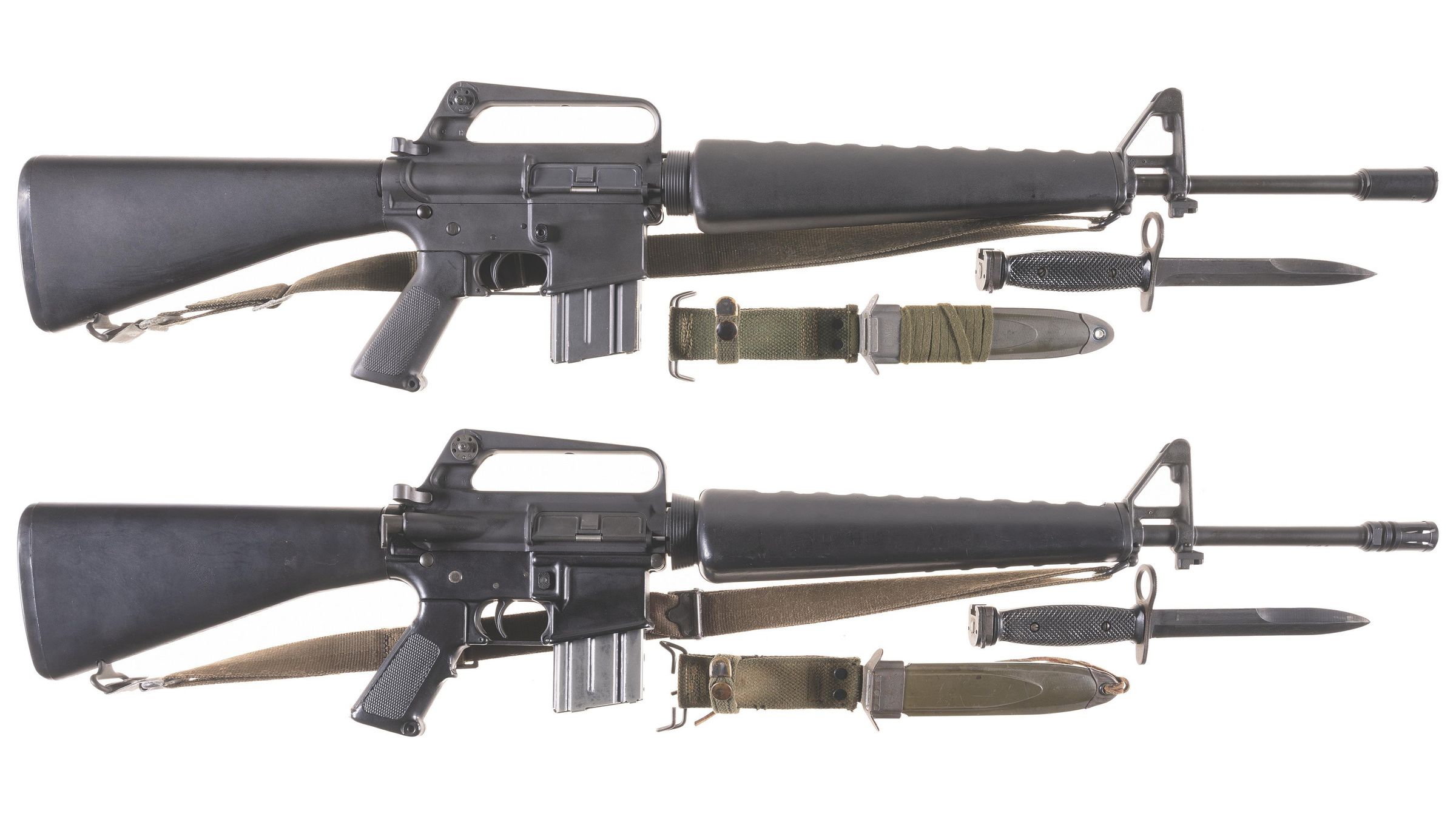 Two AR-15 Style Semi-Automatic Rifles with Bayonets | Rock Island Auction