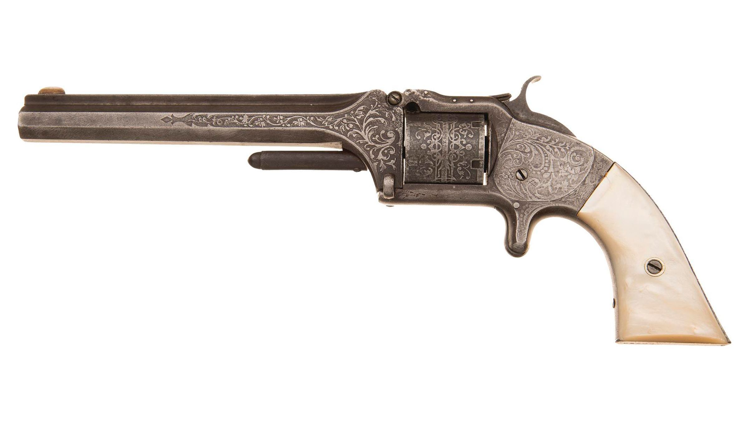 Etched Smith & Wesson No. 2 Old Model Spur Trigger Revolver | Rock ...