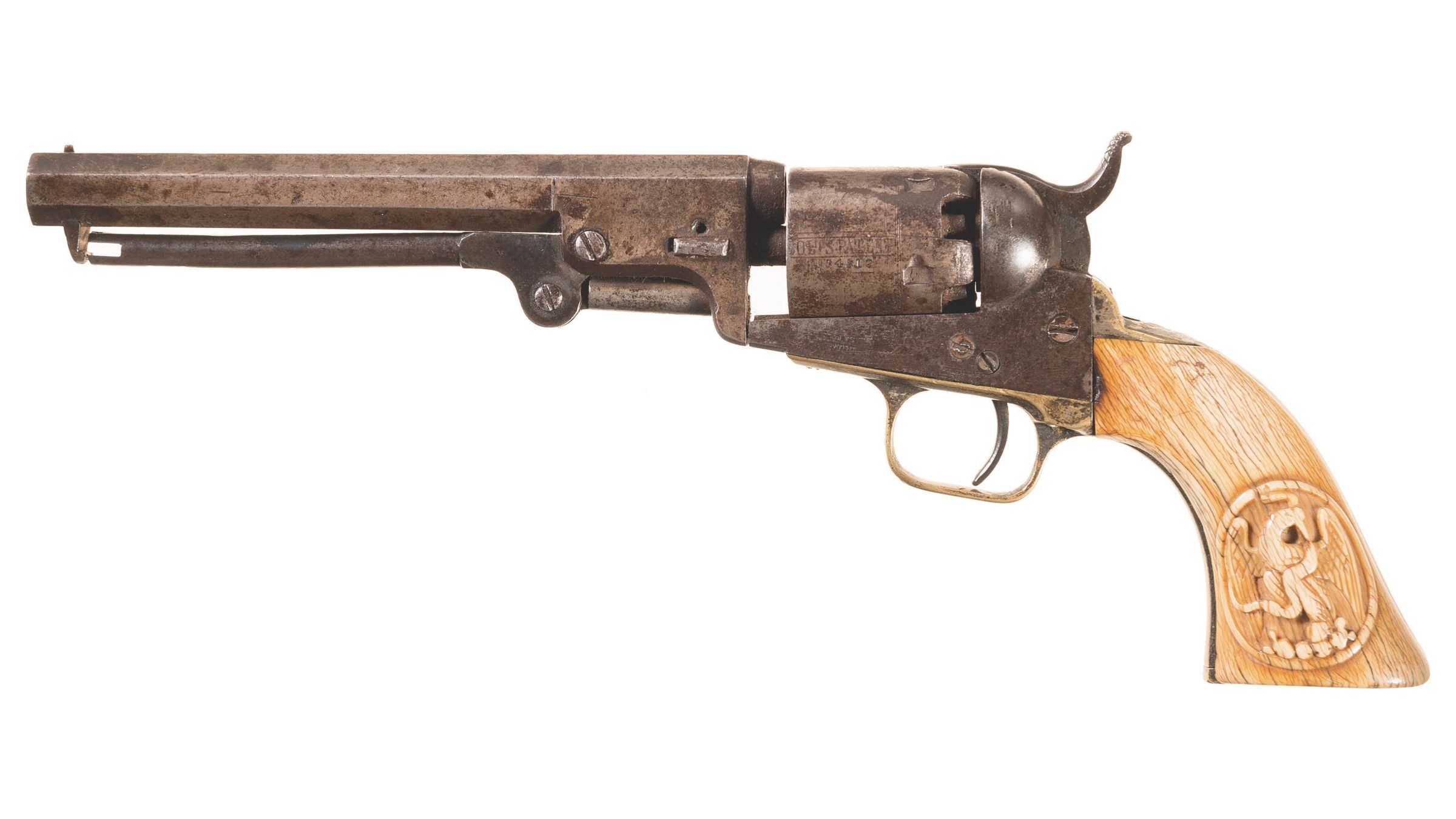 Colt Model 1849 Pocket Revolver with Carved Mexican Eagle Grip | Rock ...
