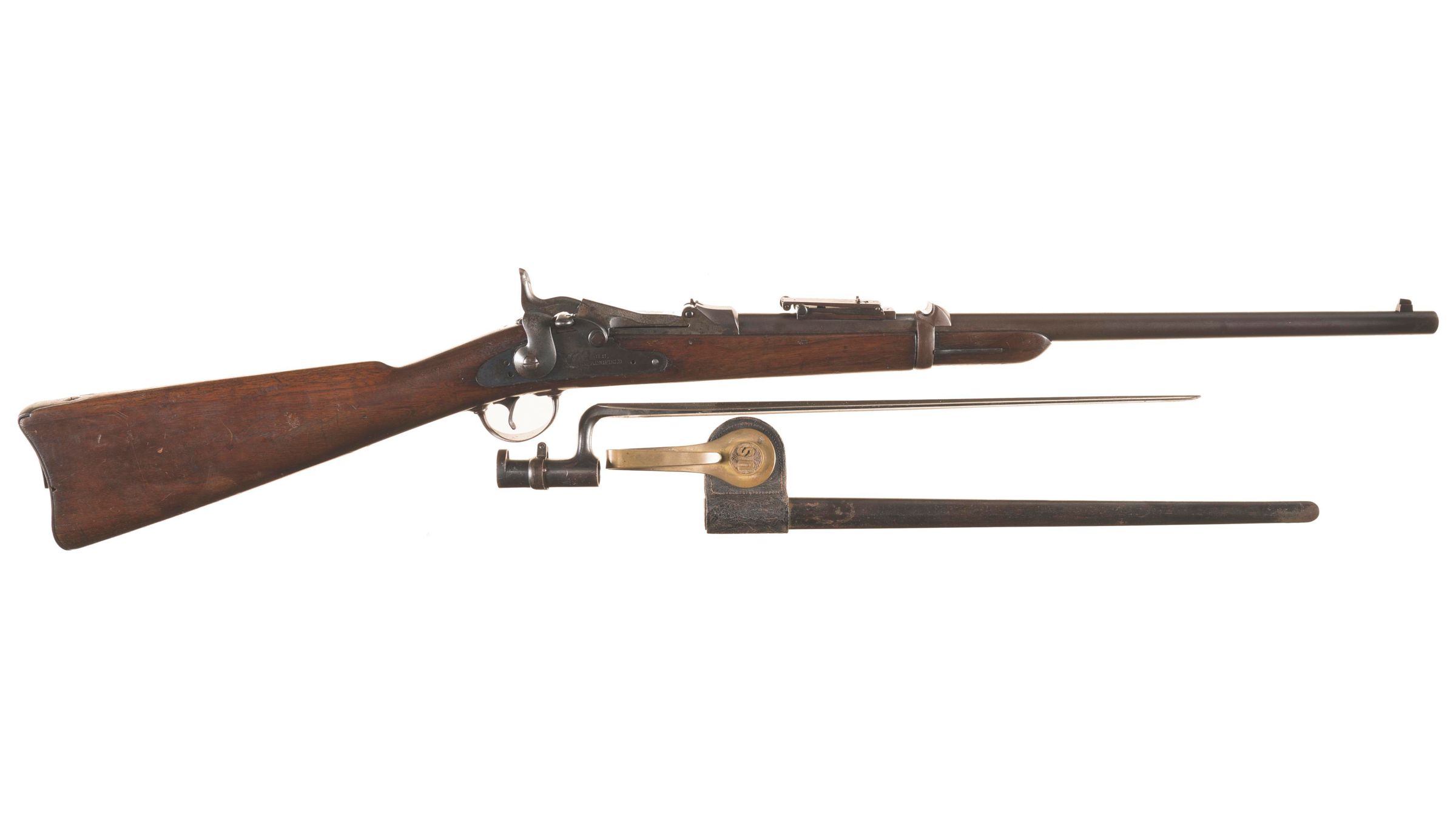 U.S. Springfield 'Model 1890' Trapdoor Carbine with Bayonet | Rock ...