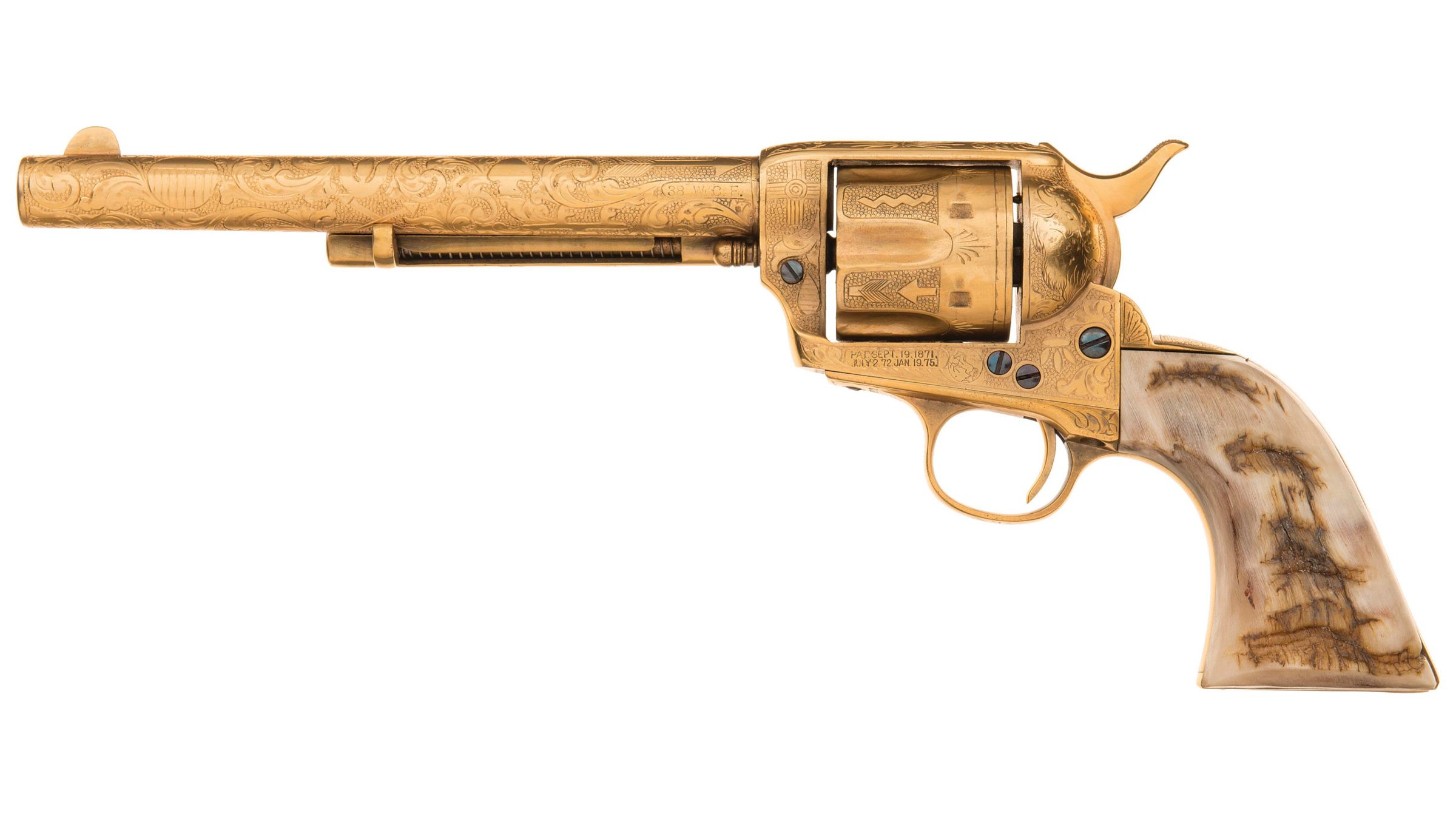 Harris Engraved Gold Plated Colt Single Action Army Revolver | Rock ...