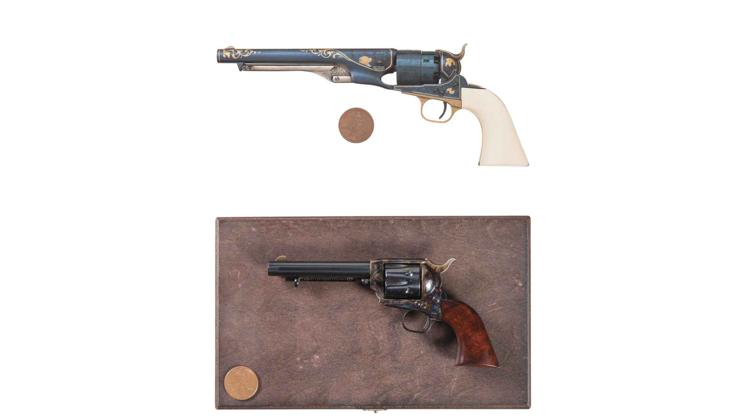 Two Cased Uberti Miniature Replicas of Colt Revolvers | Rock Island Auction