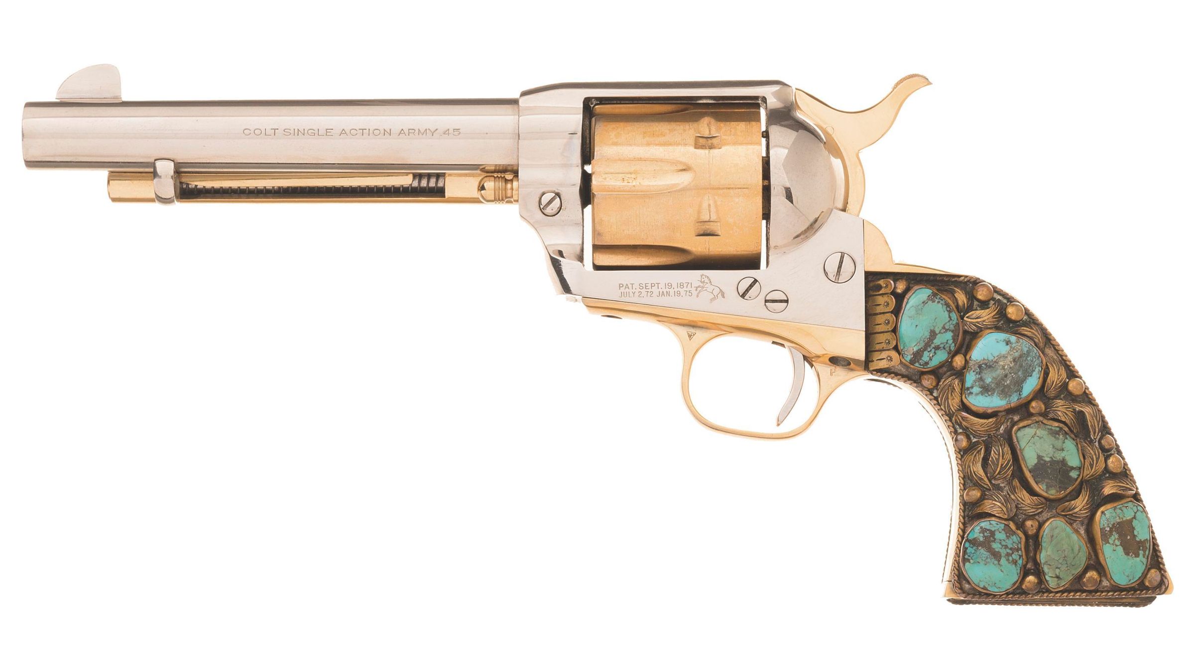 Gold Plated Colt Second Generation Single Action Army Revolver | Rock ...