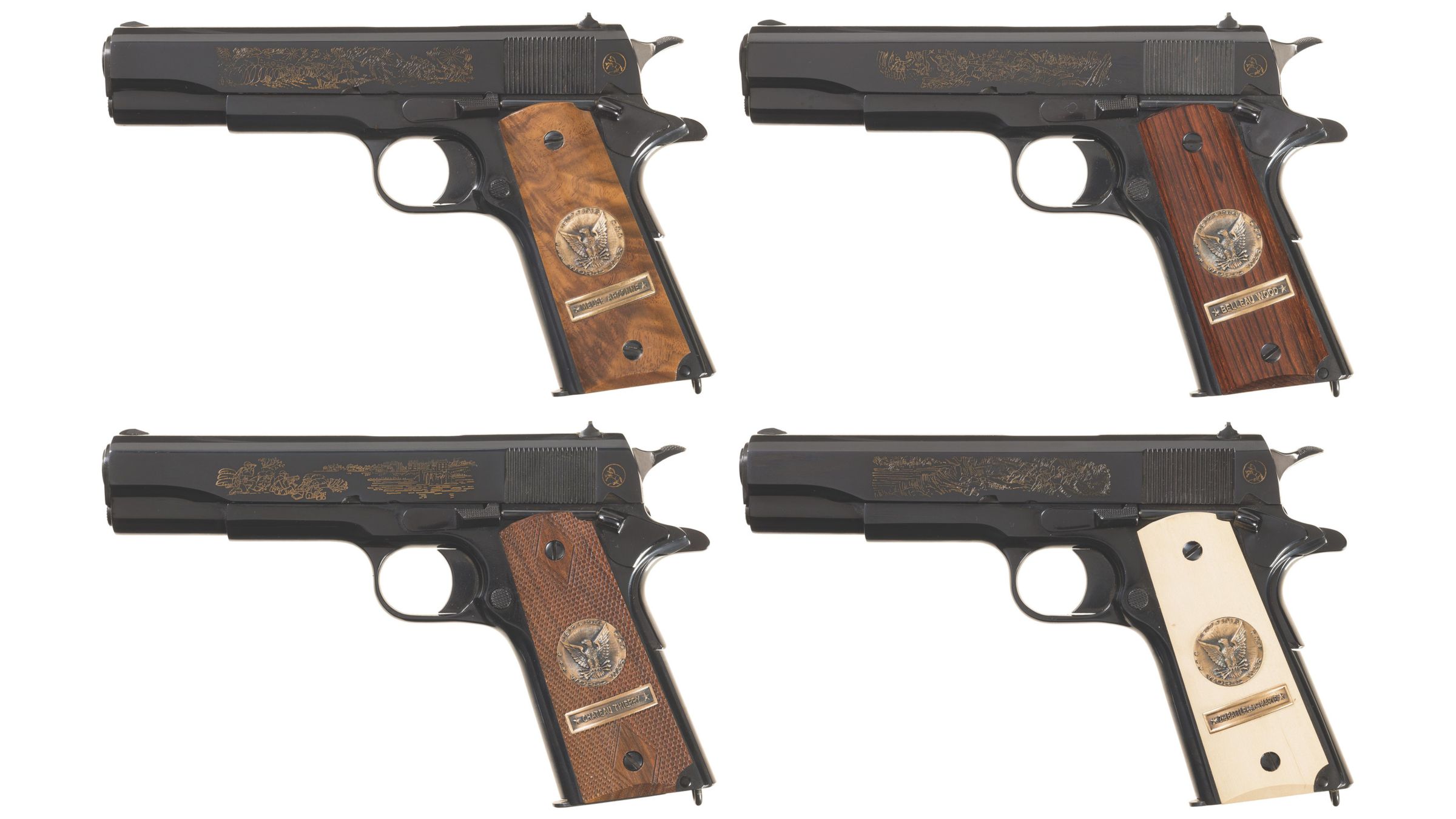 Four Colt World War I Commemorative 1911 Semi-Automatic Pistols | Rock ...