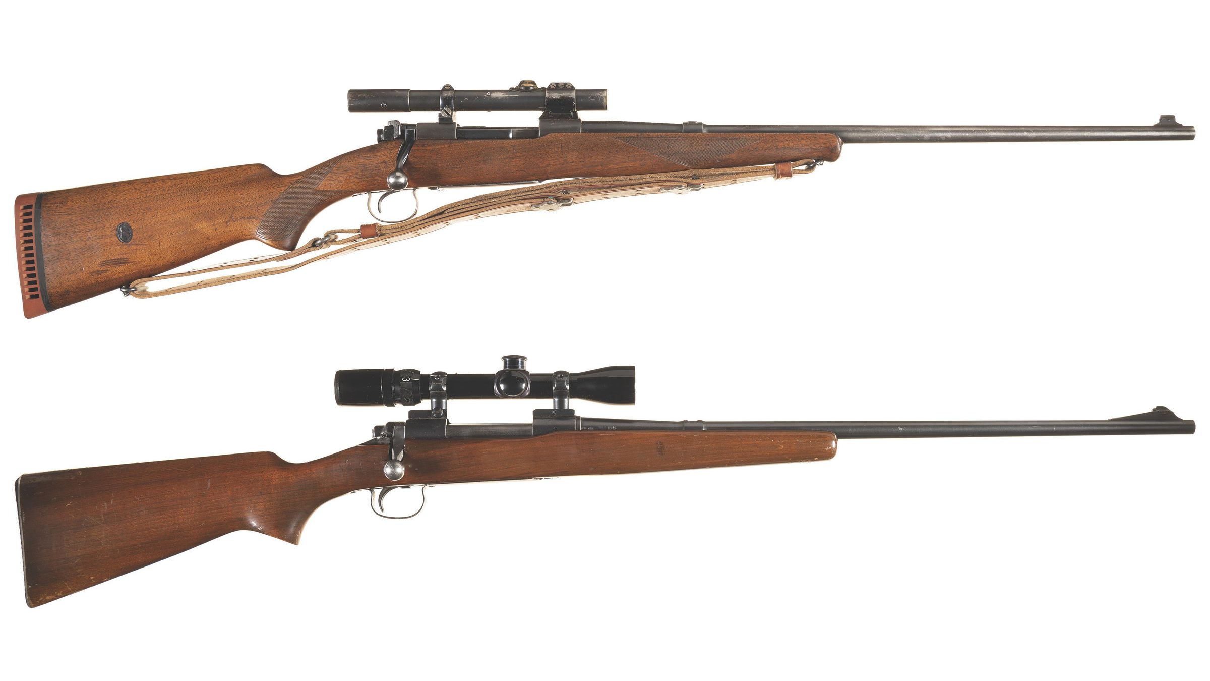 Two Bolt Action Rifles with Scopes | Rock Island Auction
