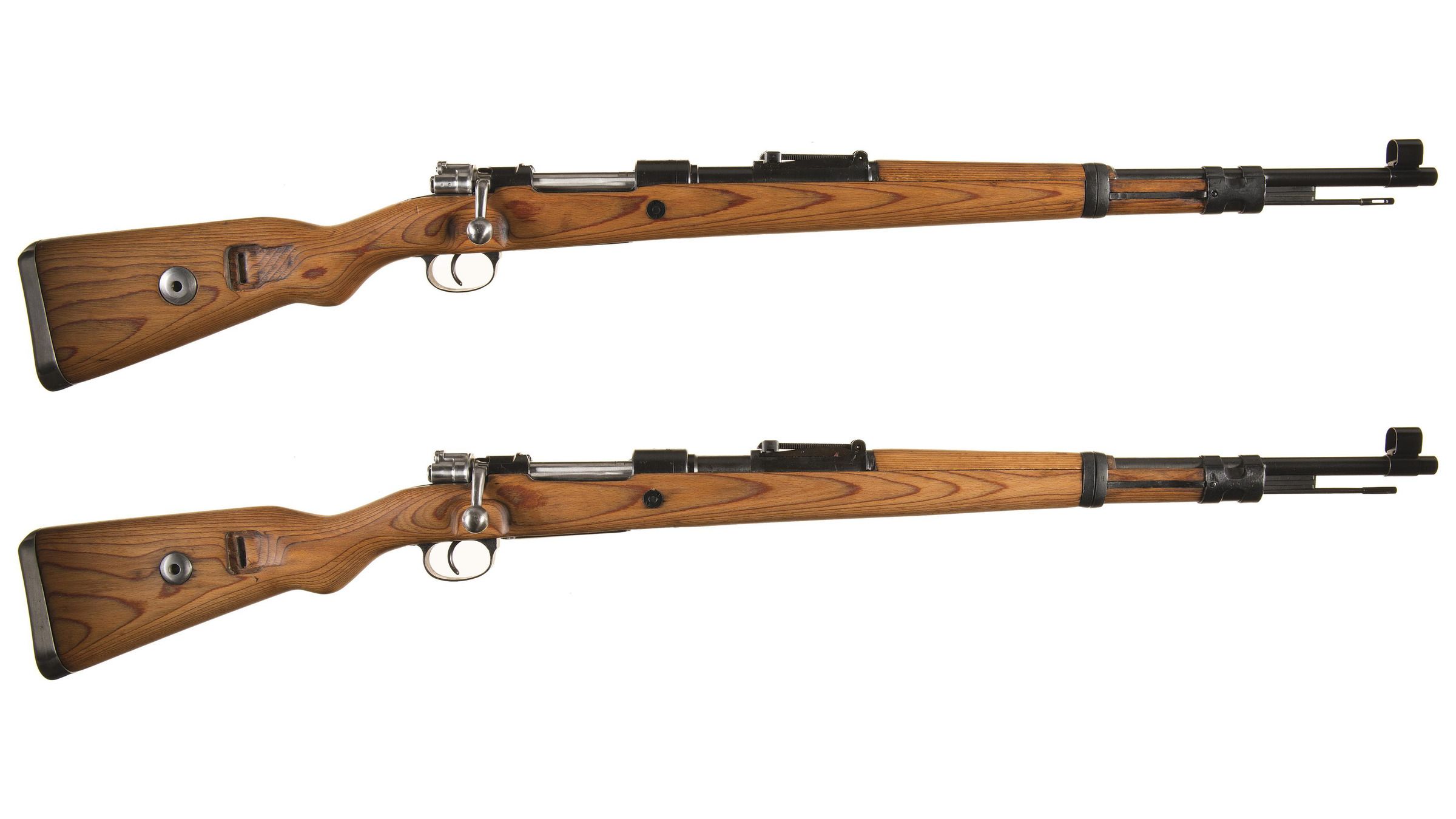 Two World War II German Military Mauser Bolt Action Rifles Rock Two World War II German Military Mauser Bolt Action Rifles Rock
