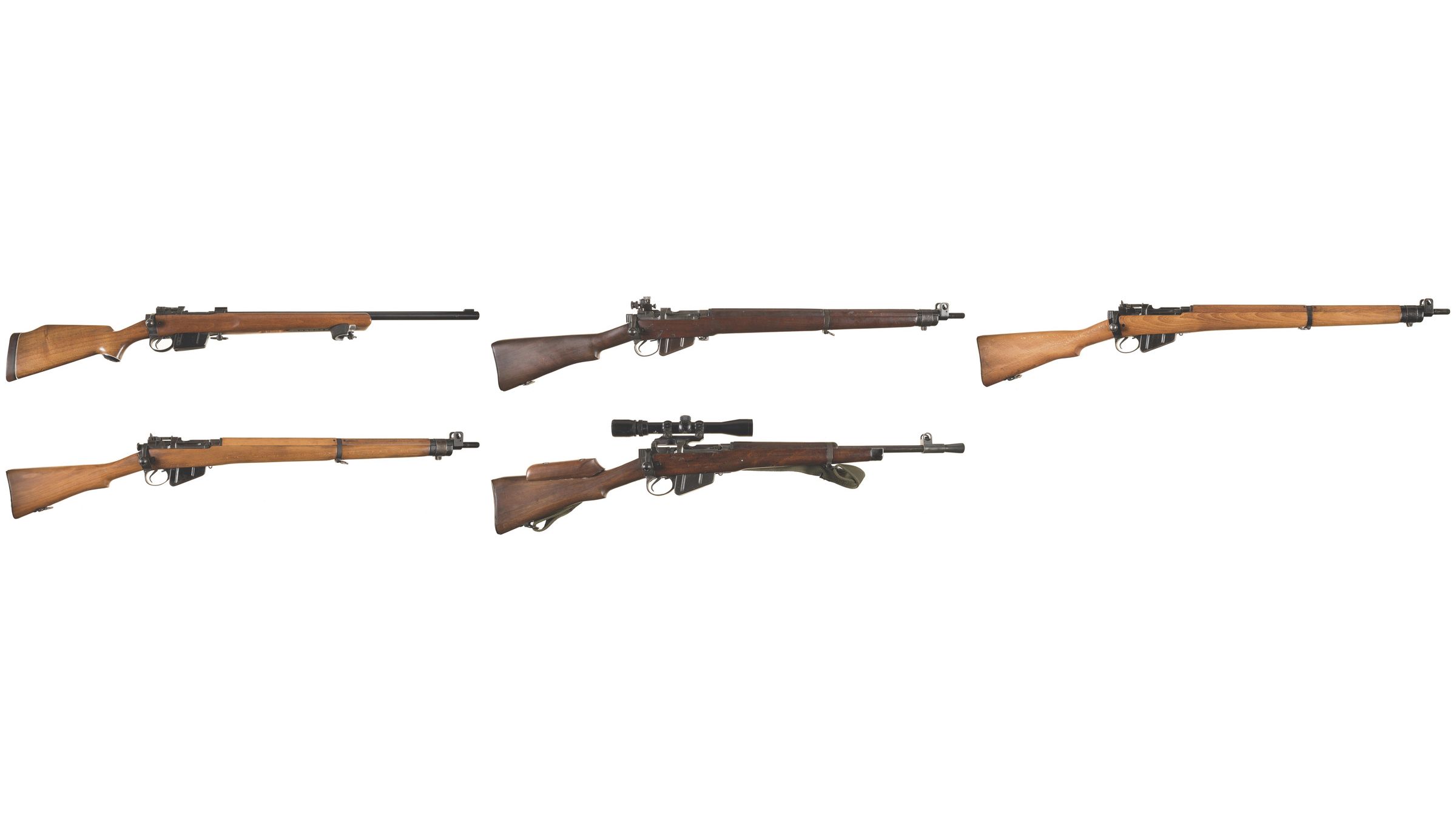 Five Enfield Bolt Action Long Guns | Rock Island Auction