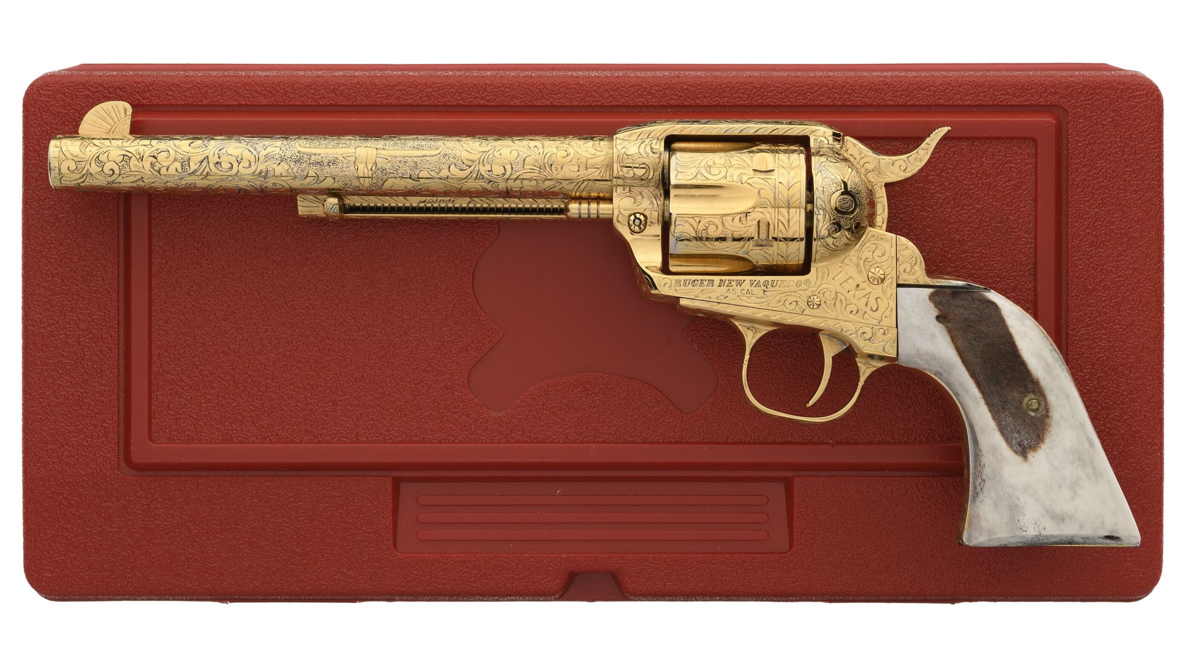 Valade Engraved and Gold Plated Ruger New Vaquero Revolver | Rock ...