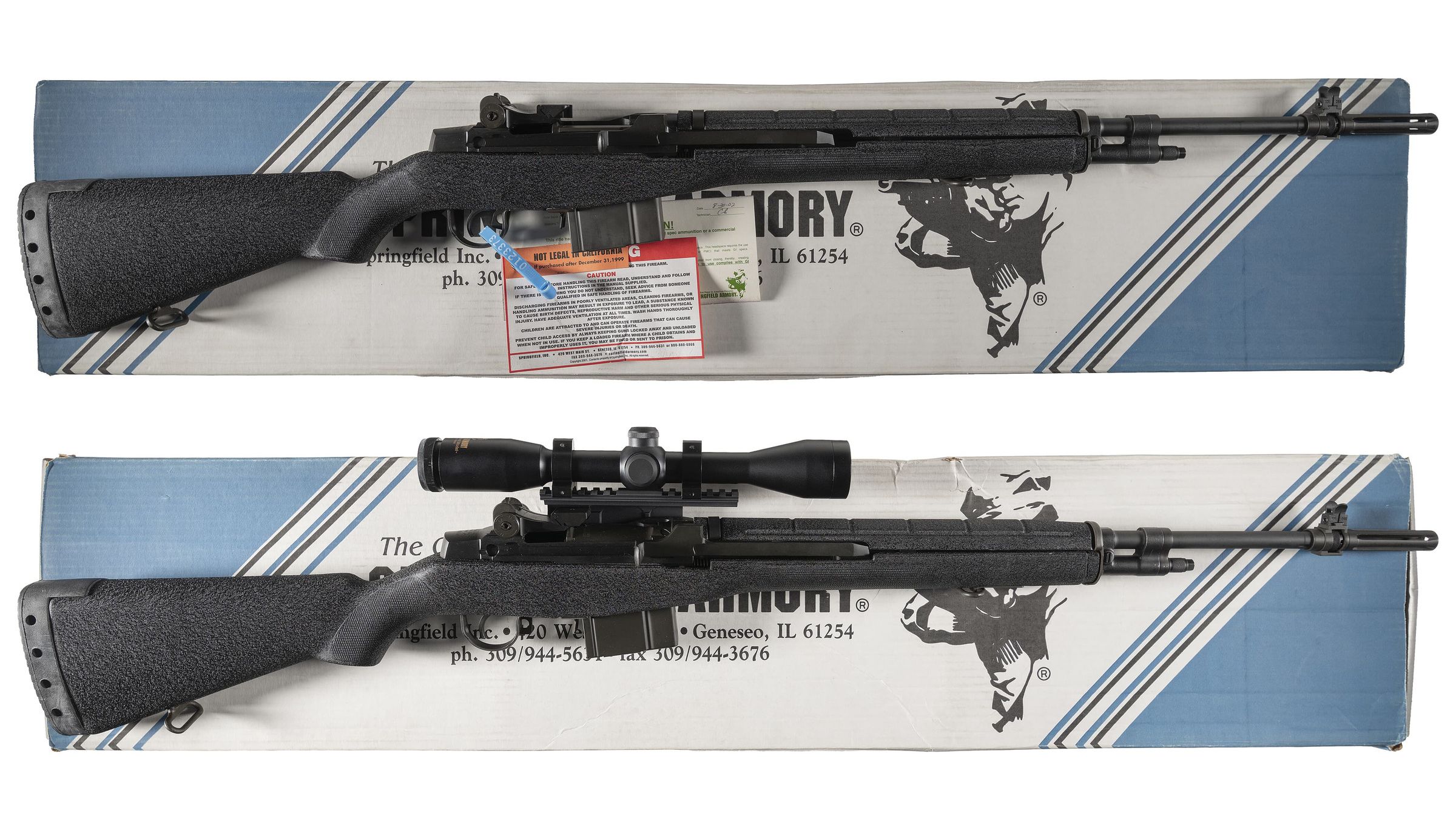 Two Springfield Armory Inc. M1A Semi-Automatic Rifles with Boxes | Rock ...