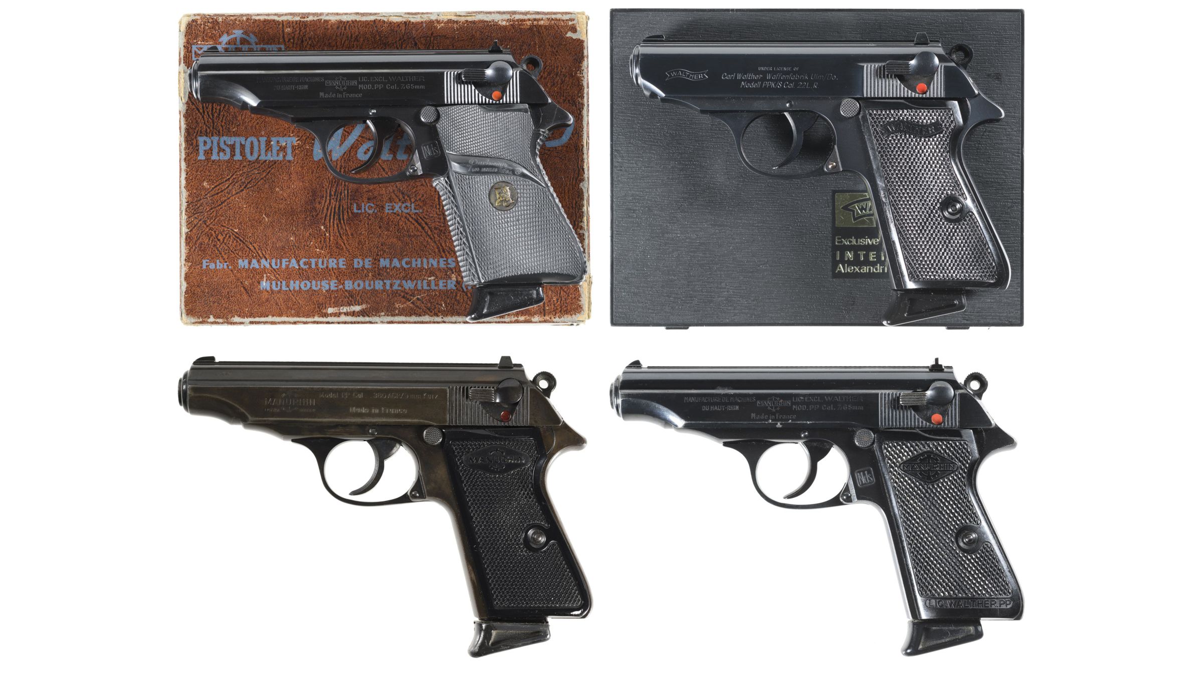 Four Semi-Automatic Walther/Manurhin PP Variant Pistols | Rock Island ...
