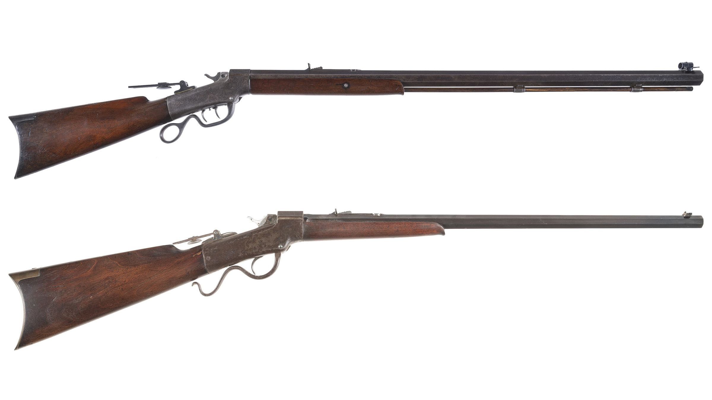 Two Antique Marlin-Ballard Single Shot Falling Block Rifles | Rock ...