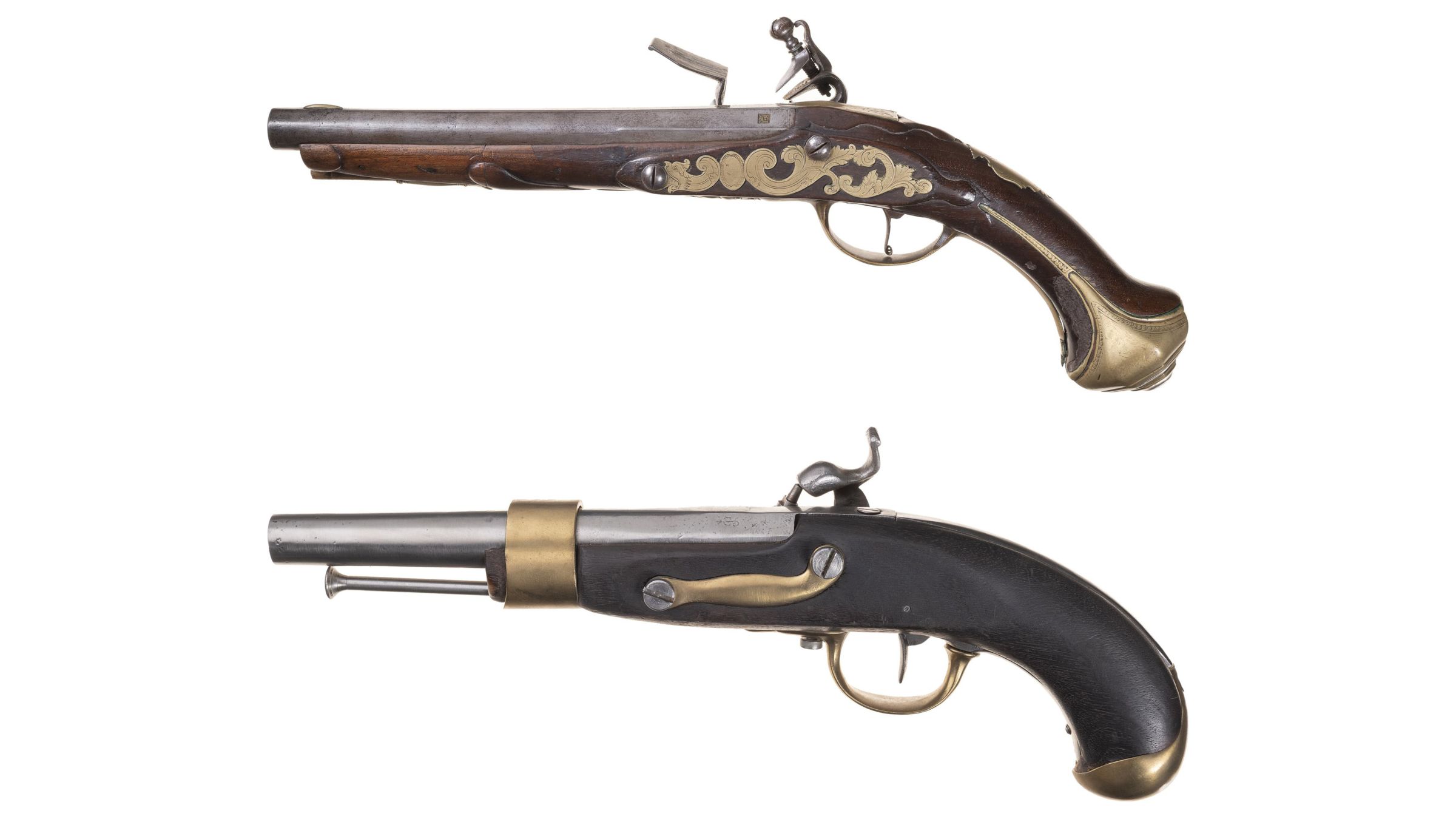 Two Antique European Muzzle Loading Pistols | Rock Island Auction