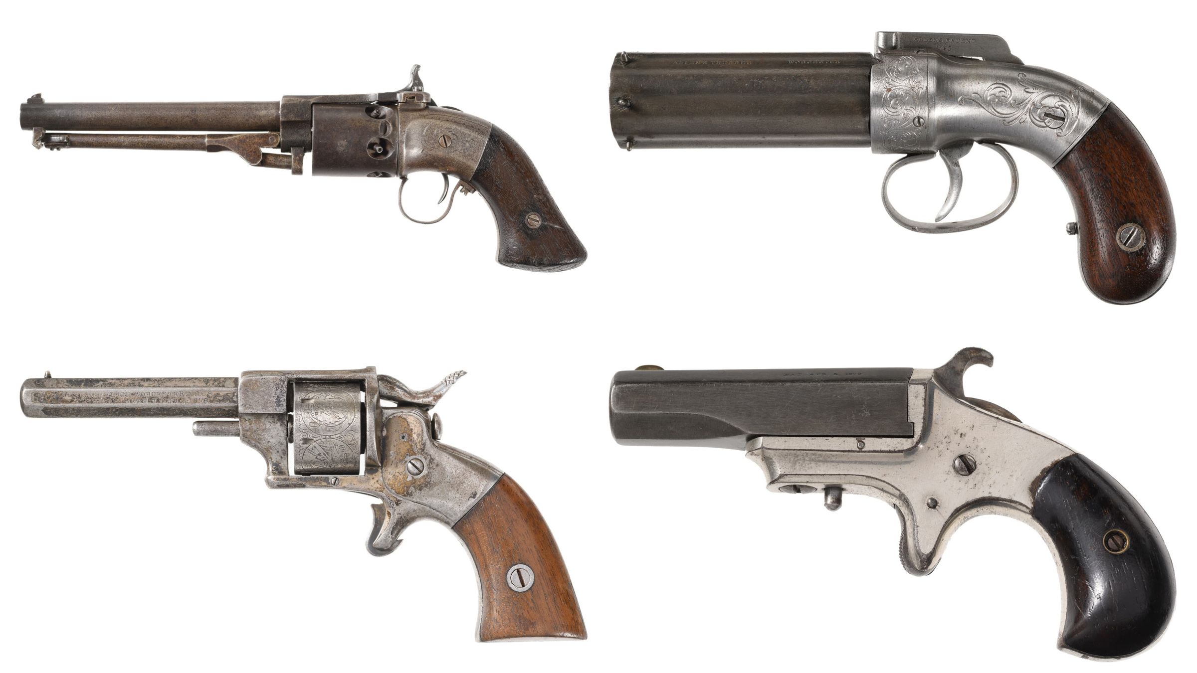 Four Antique American Handguns | Rock Island Auction