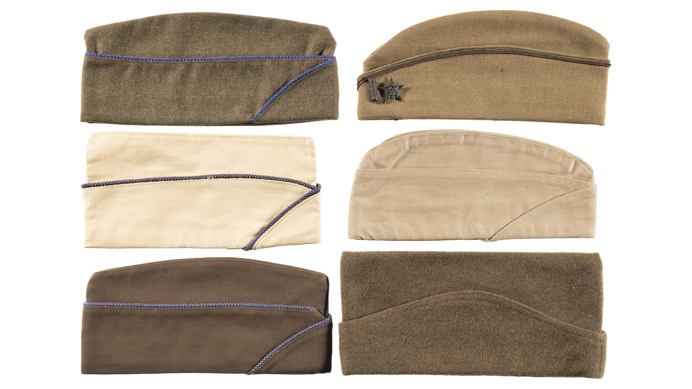 Six Military Service Caps | Rock Island Auction