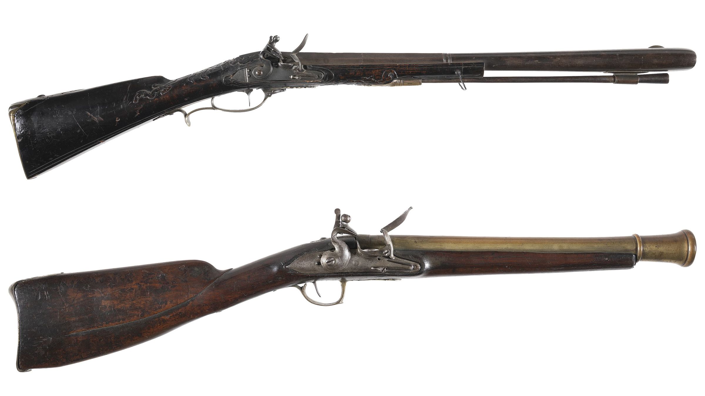 Two Flintlock Blunderbusses | Rock Island Auction