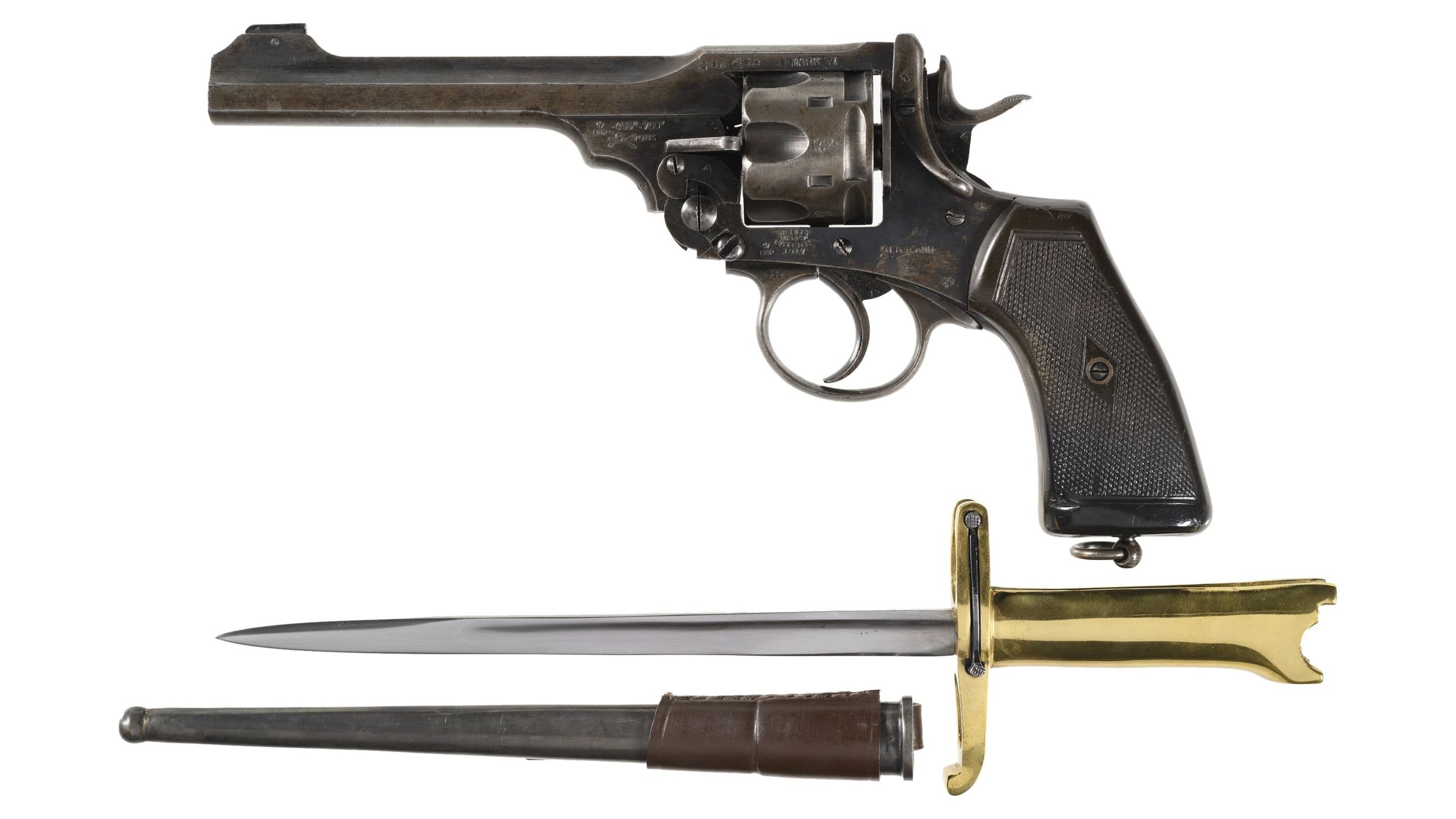 Webley & Scott Mark VI Double Action Revolver with Bayonet | Rock ...