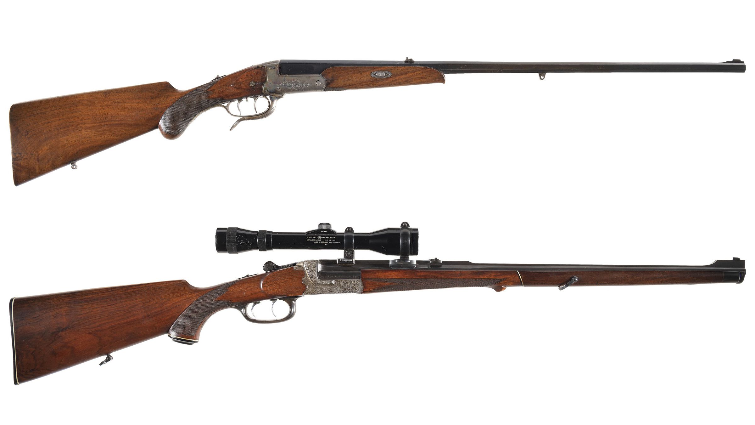 Two Engraved German Single Shot Rifles | Rock Island Auction