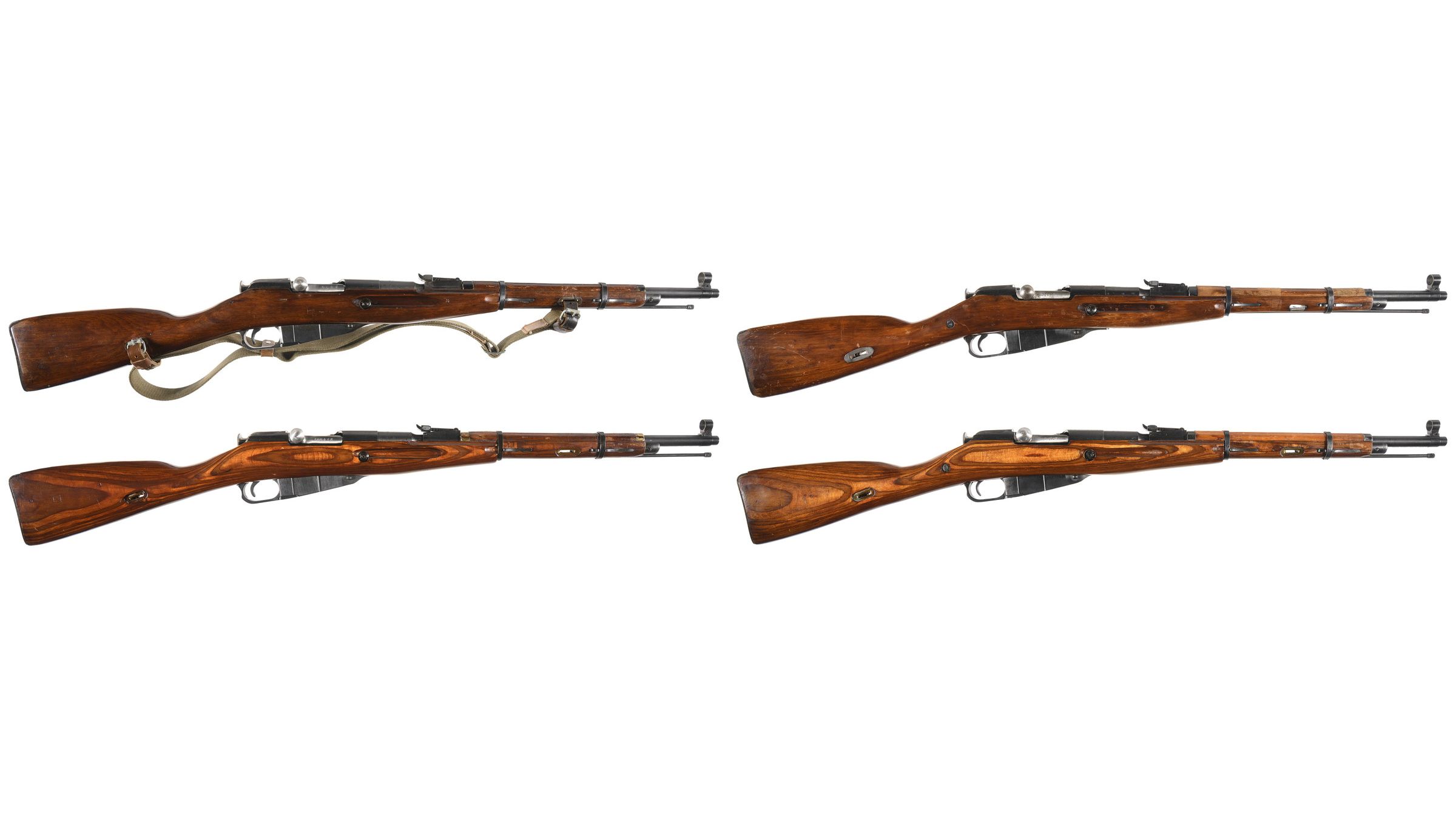 Four Soviet Izhevsk M38 Mosin-Nagant Bolt Action Carbines | Rock Island ...
