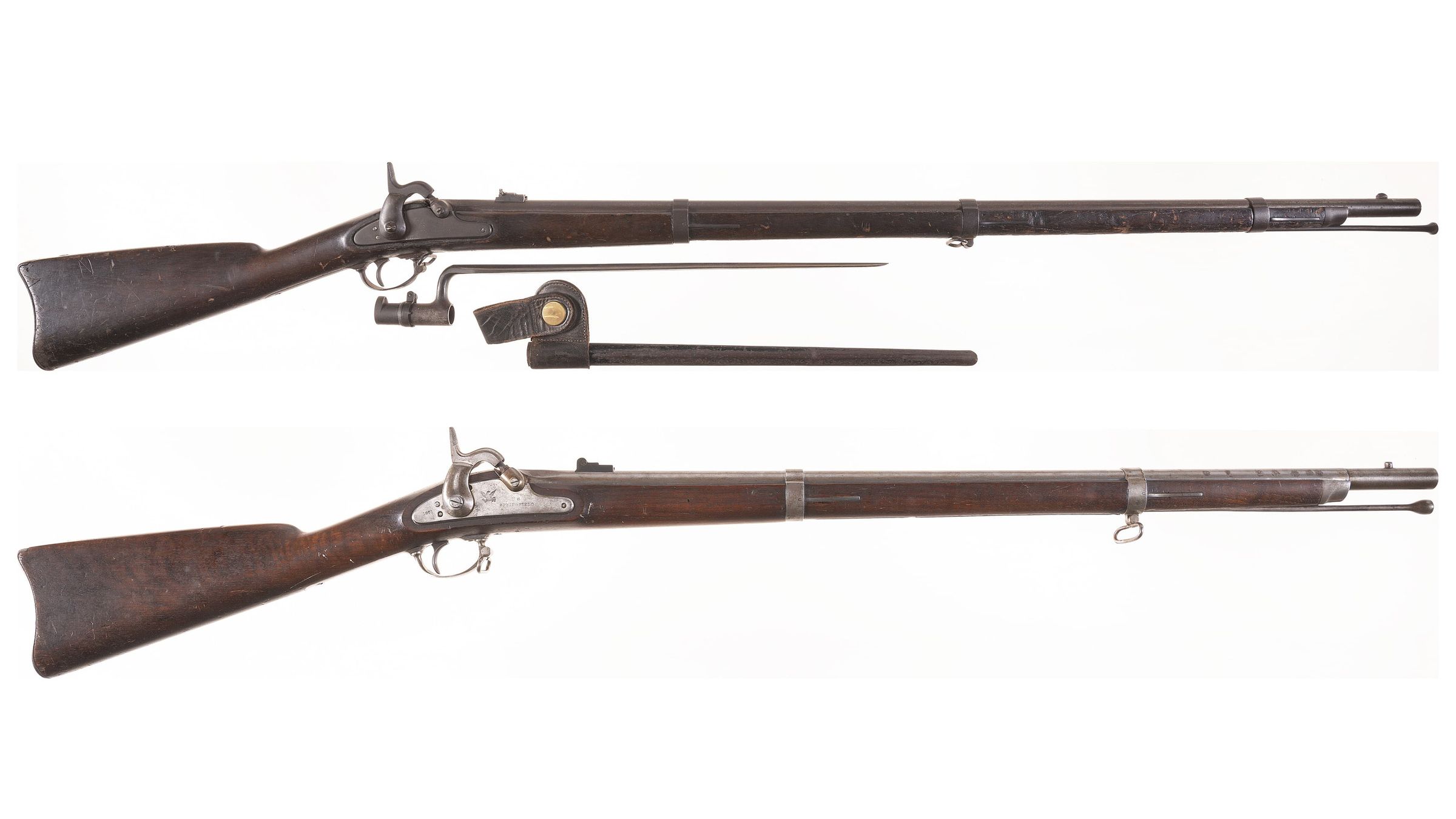 Two Civil War U.S. Model 1861 Percussion Rifle-Muskets | Rock Island ...