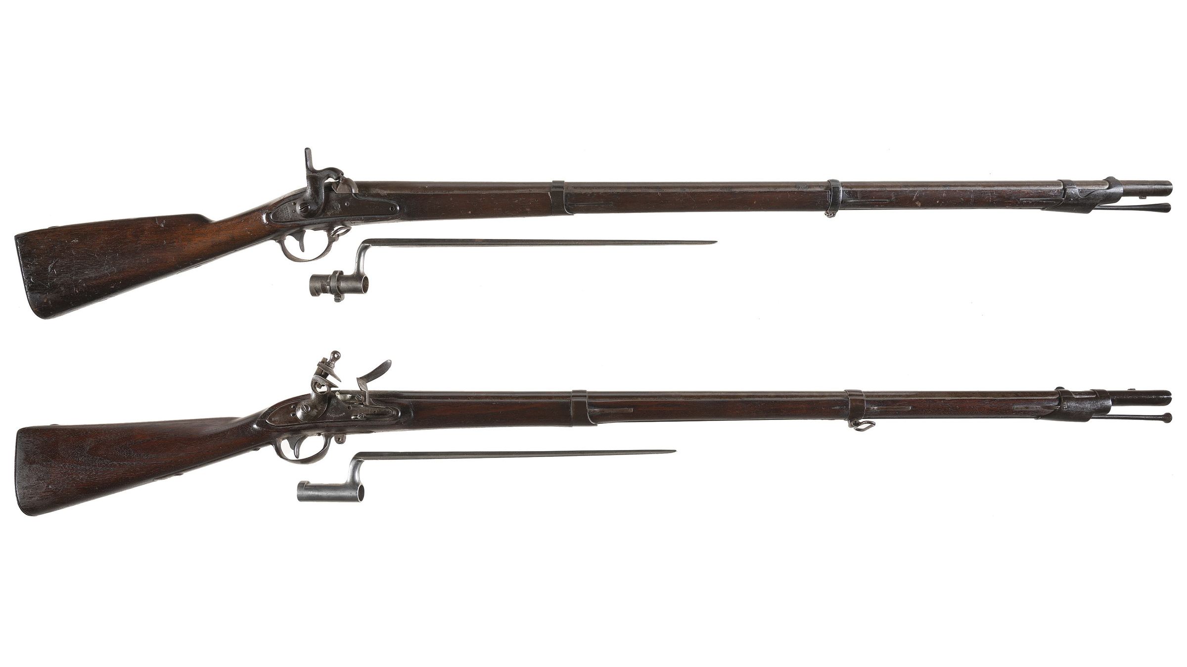 Two U.S. Springfield Muskets with Bayonets | Rock Island Auction
