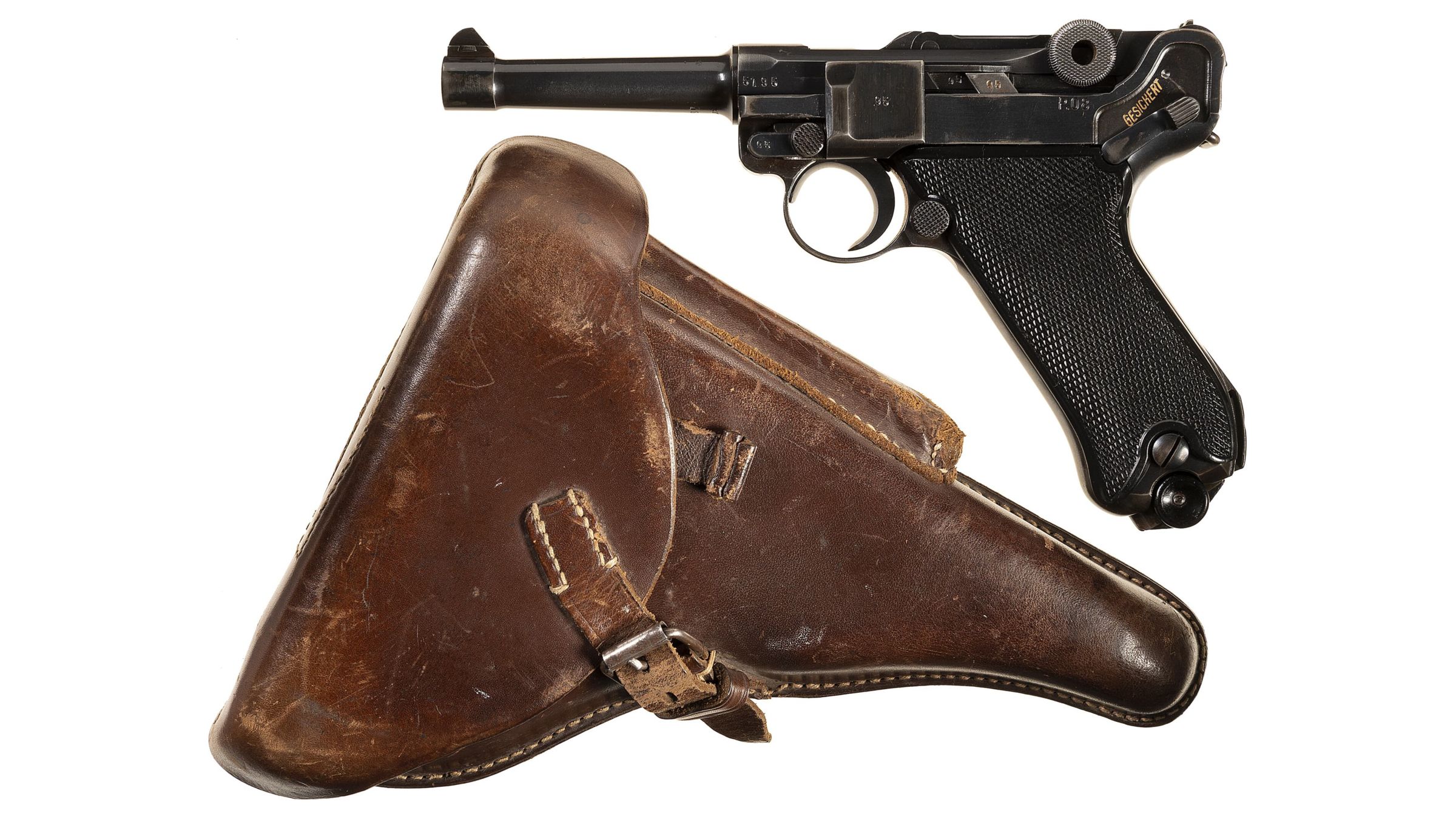 Mauser "byf" Code P.08 "Black Widow" Luger Pistol with Holster | Rock ...