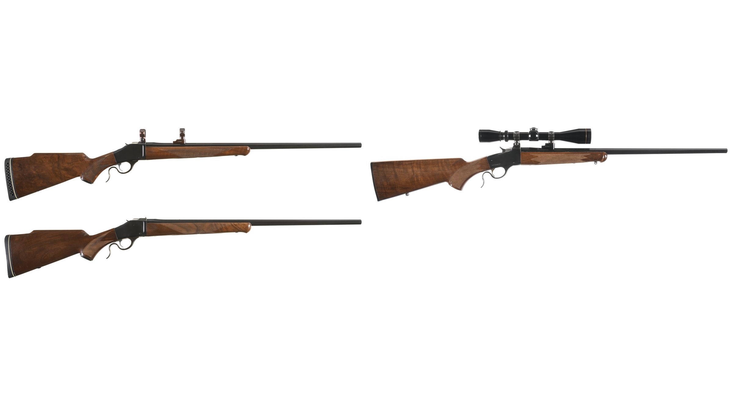 Three Browning Single Shot Falling Block Rifles | Rock Island Auction