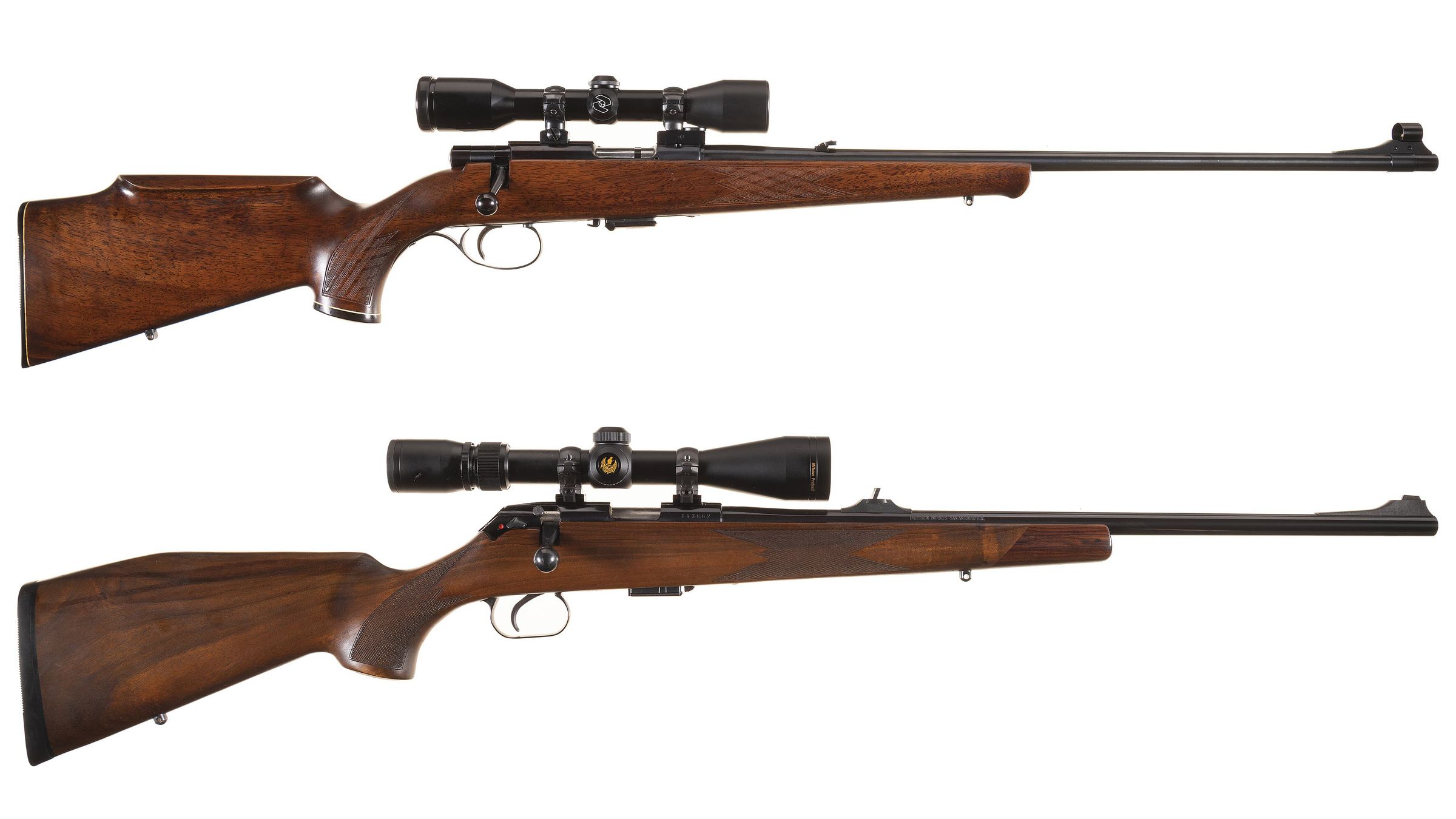 Two Bolt Action Sporting Rifles with Scopes | Rock Island Auction