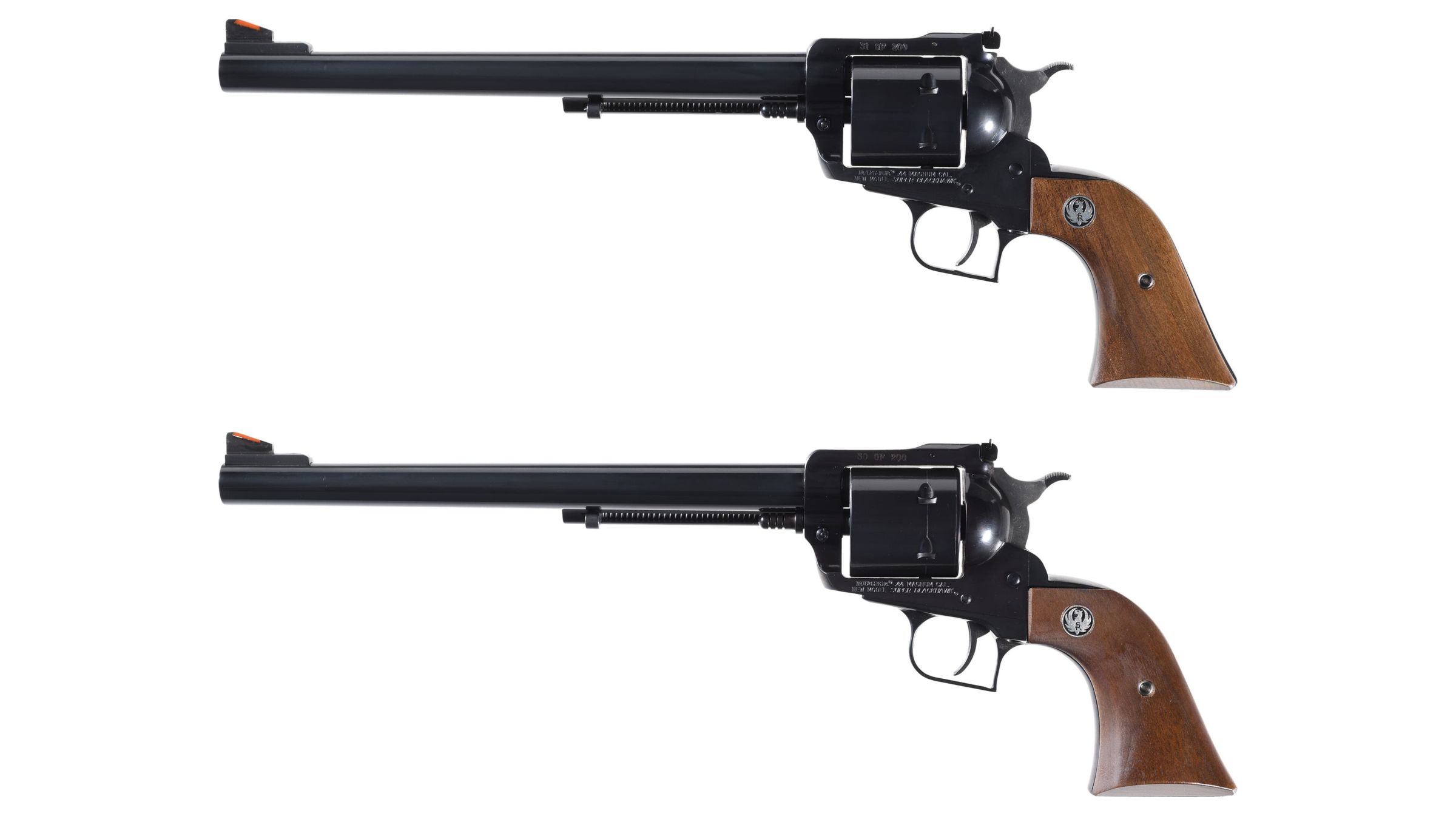 Two Ruger Super Blackhawk "Thunderbird" Custom 44 Revolvers | Rock ...