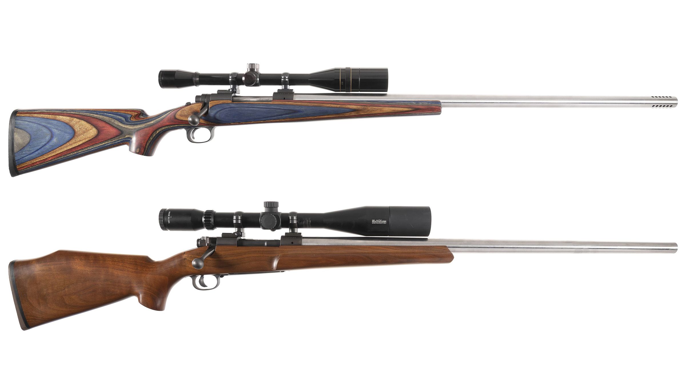 Two Pre-64 Winchester Model 70 Bolt Action Rifles with Scopes | Rock ...