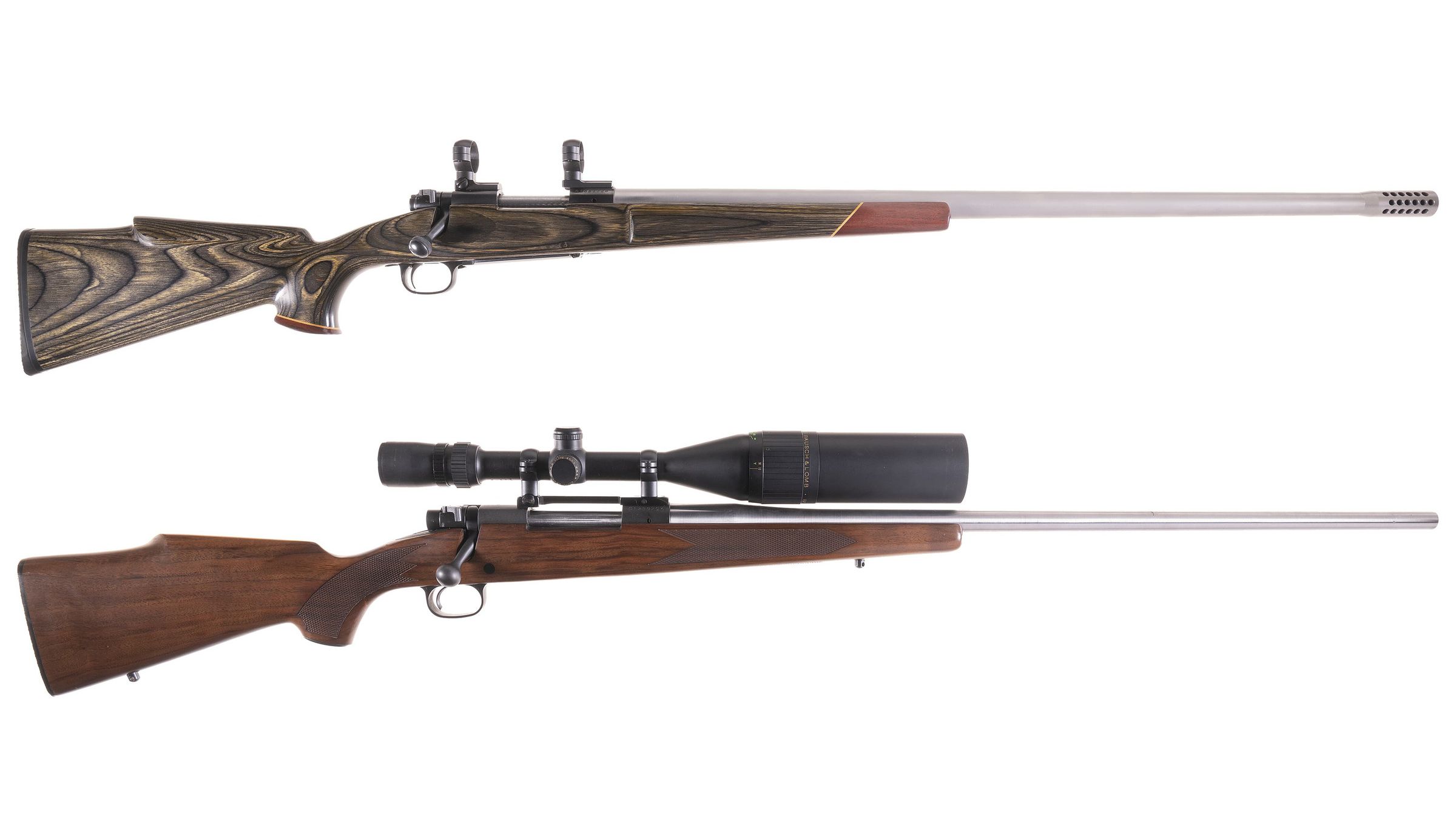Two Winchester Model 70 Bolt Action Rifles | Rock Island Auction