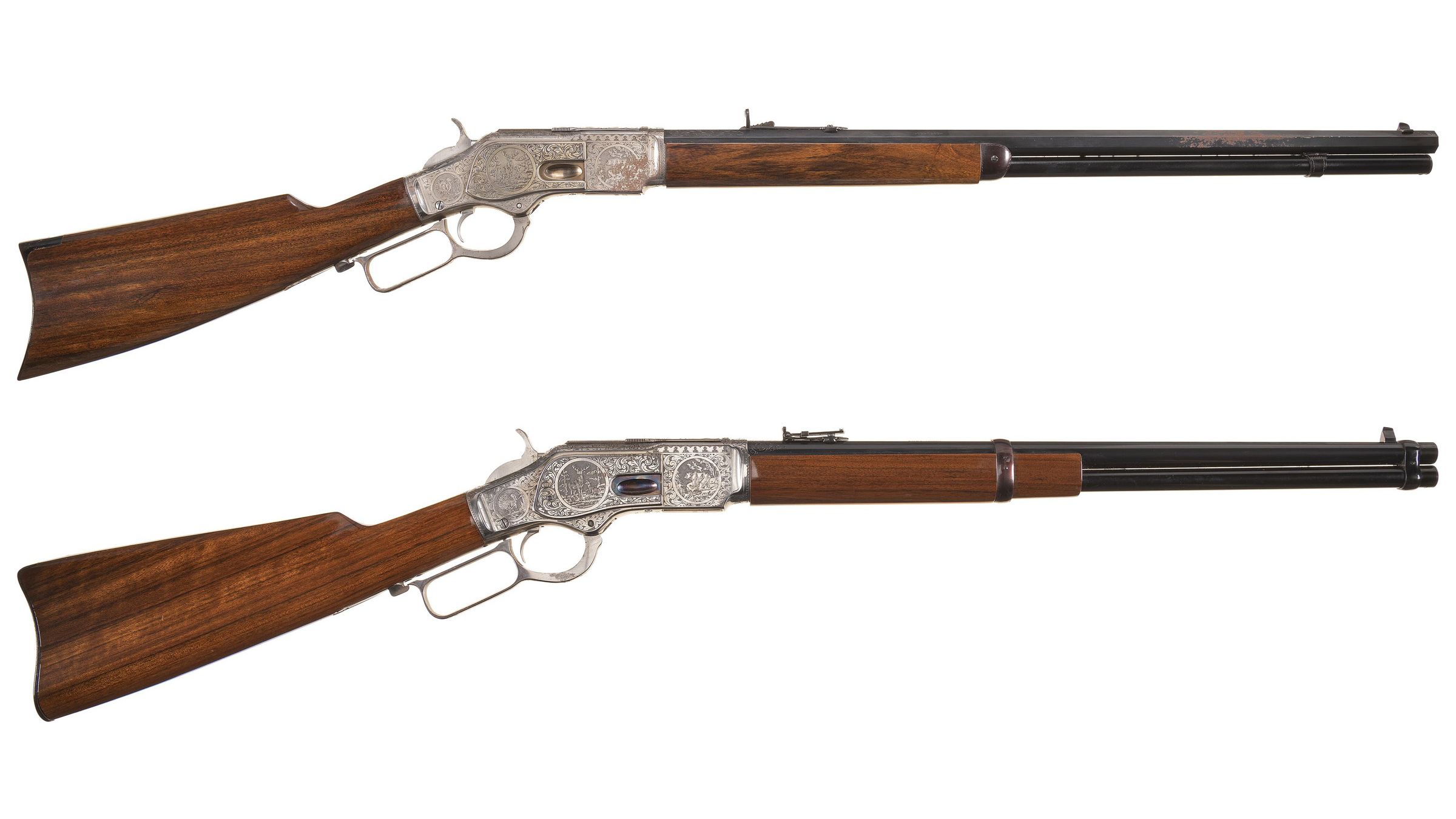 Pair of Engraved Armsport Replica Winchester Model 1873 Rifles | Rock ...